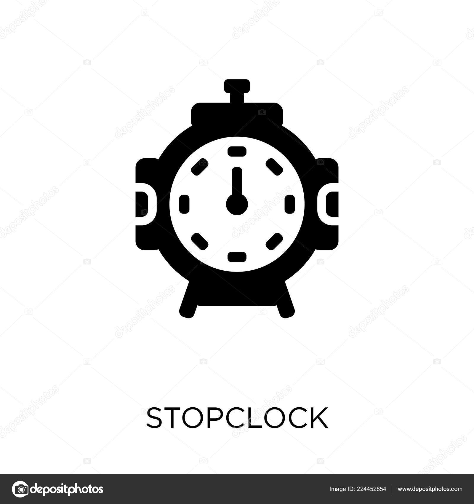 Stopclock Icon Stopclock Symbol Design Time Managemnet Collection Stock ...