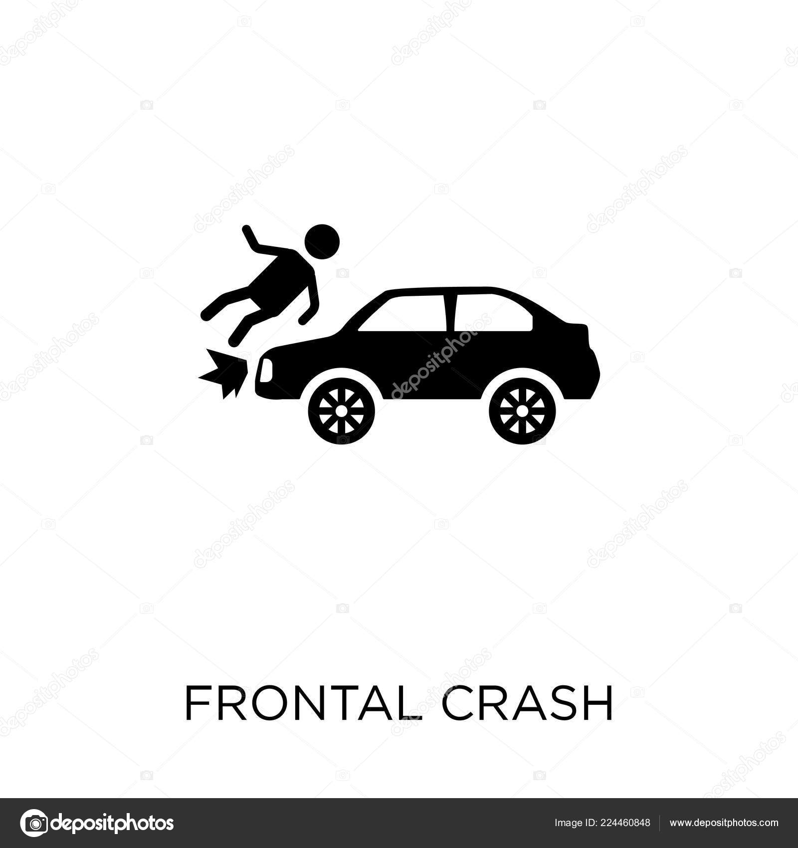 Frontal Crash Icon Frontal Crash Symbol Design Insurance Collection ...