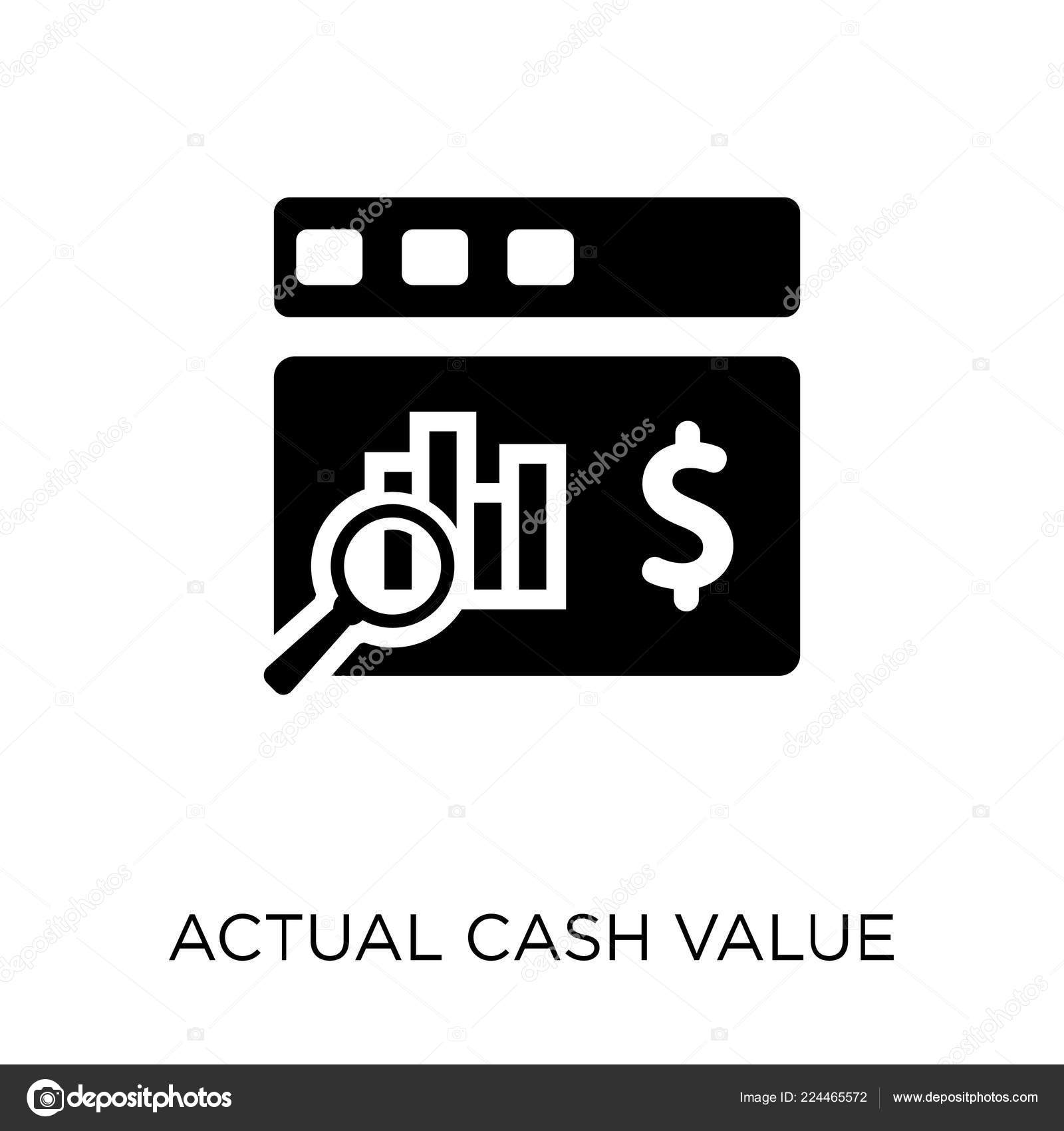 Actual Cash Value Icon Actual Cash Value Symbol Design Insurance Stock ...