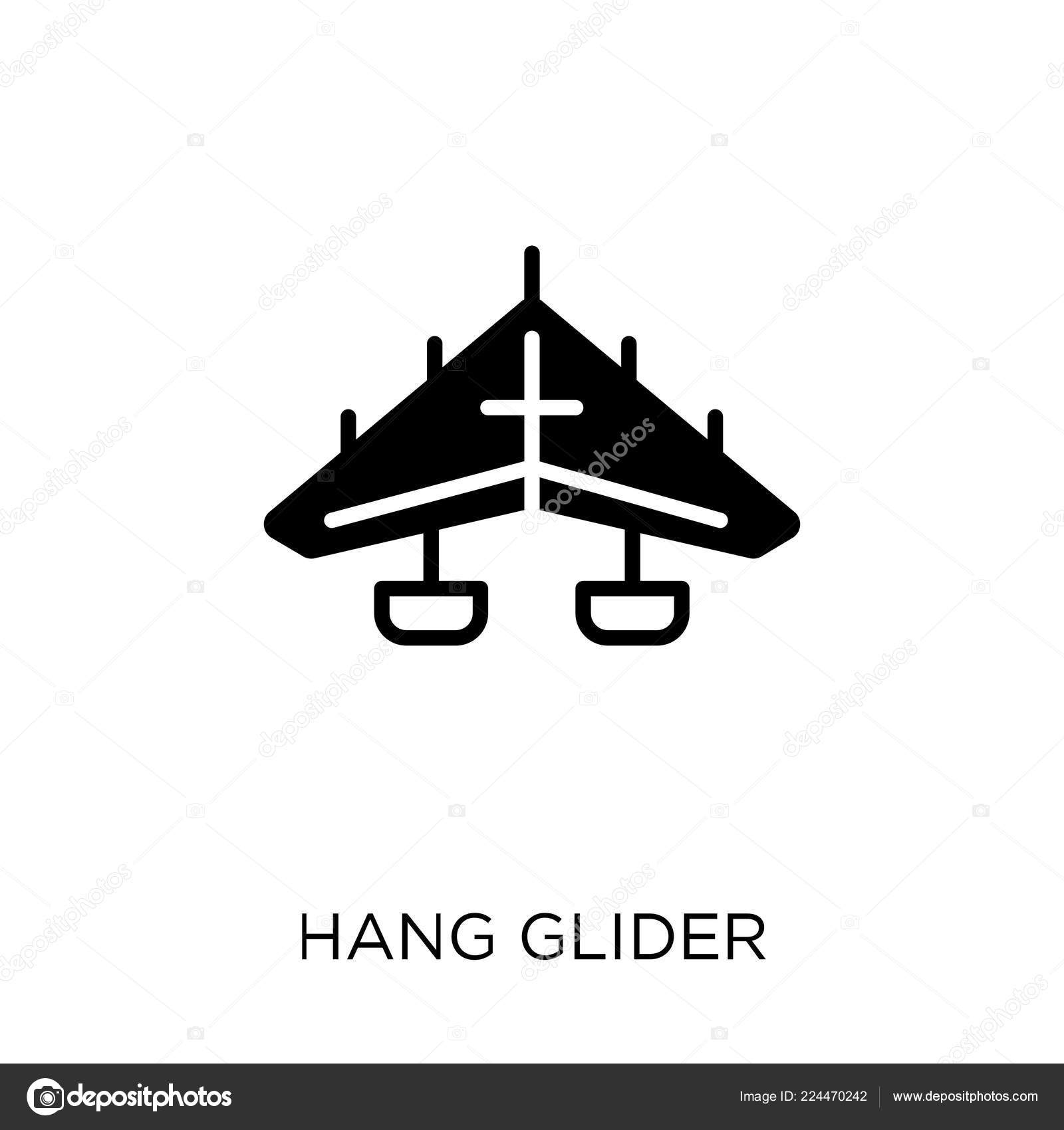 Hang Glider Icon Hang Glider Symbol Design Transportation Collection ...