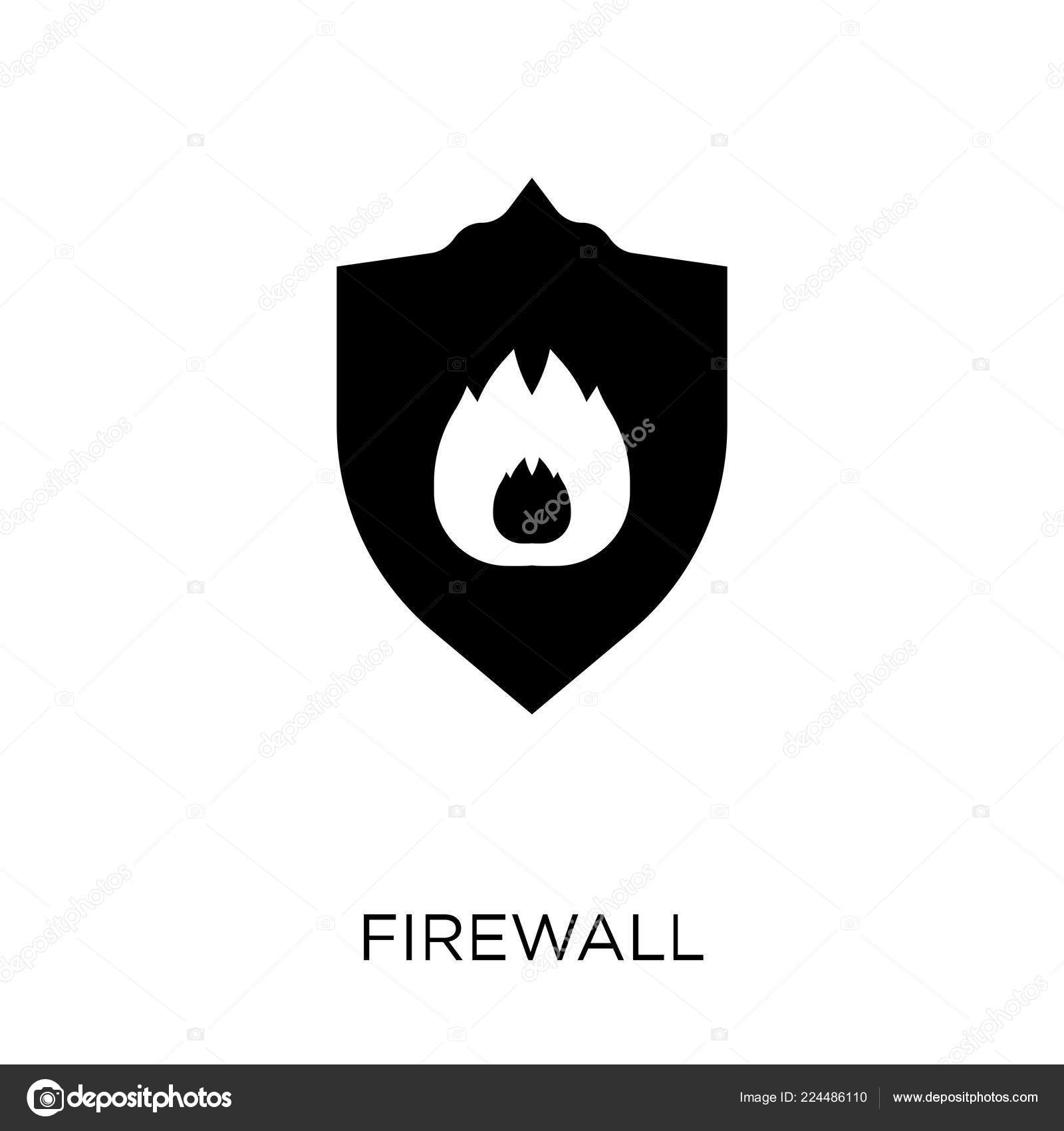 Ícone Firewall Firewall Design Símbolo Coleção Segurança Internet ...