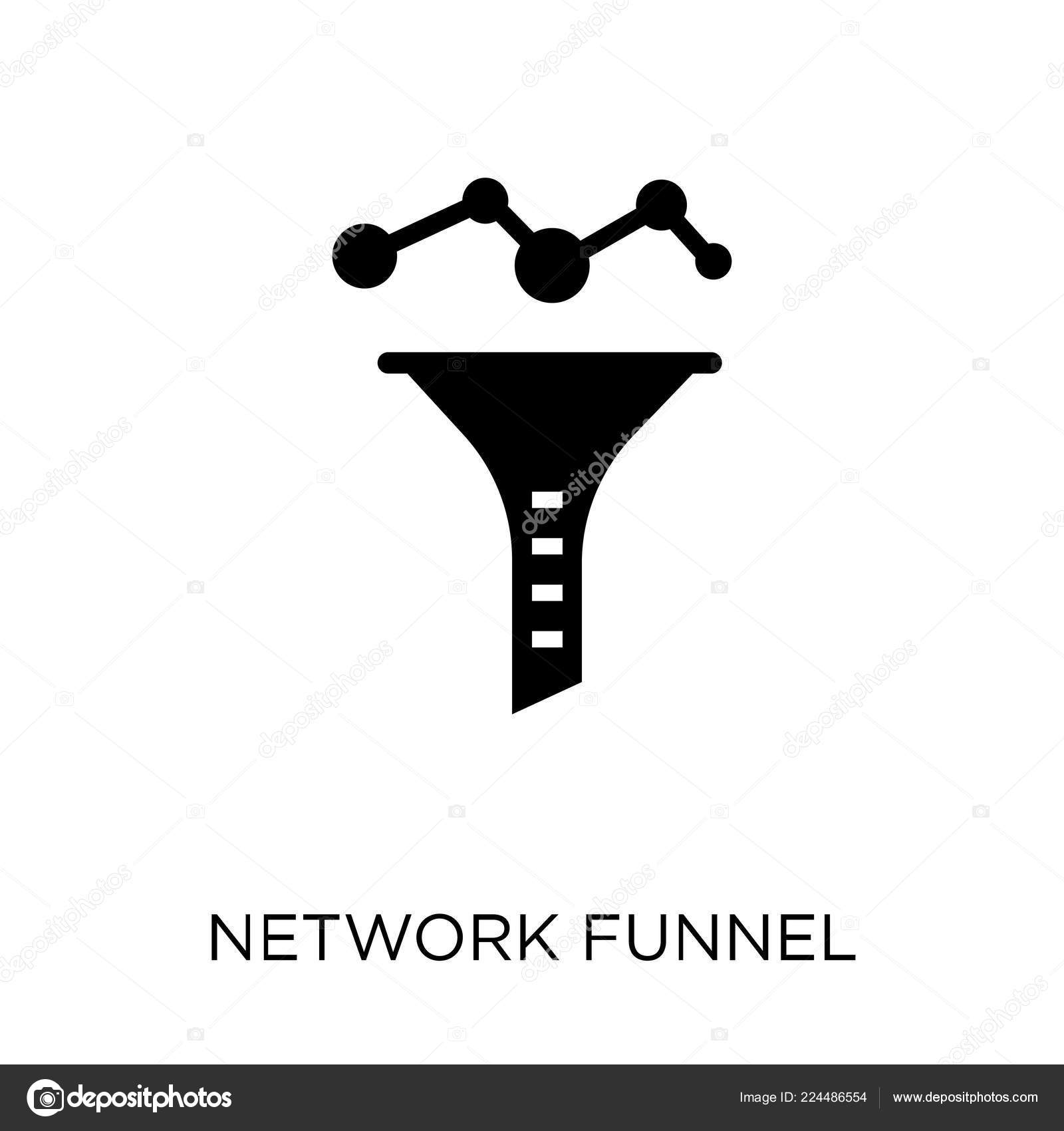 Ícone Funil Rede Projeto Símbolo Funil Rede Coleção Networking ...