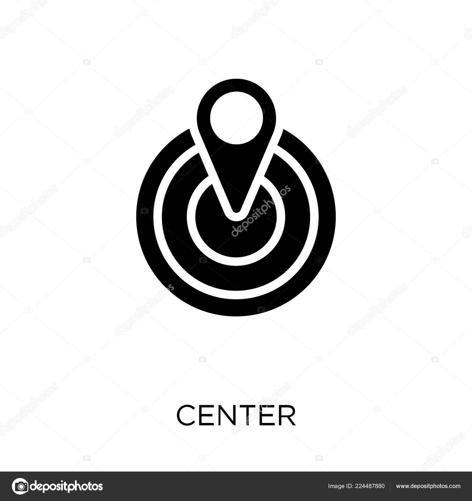 Icono Central Centro Diseño Símbolos Mapas Ubicaciones Colección ...