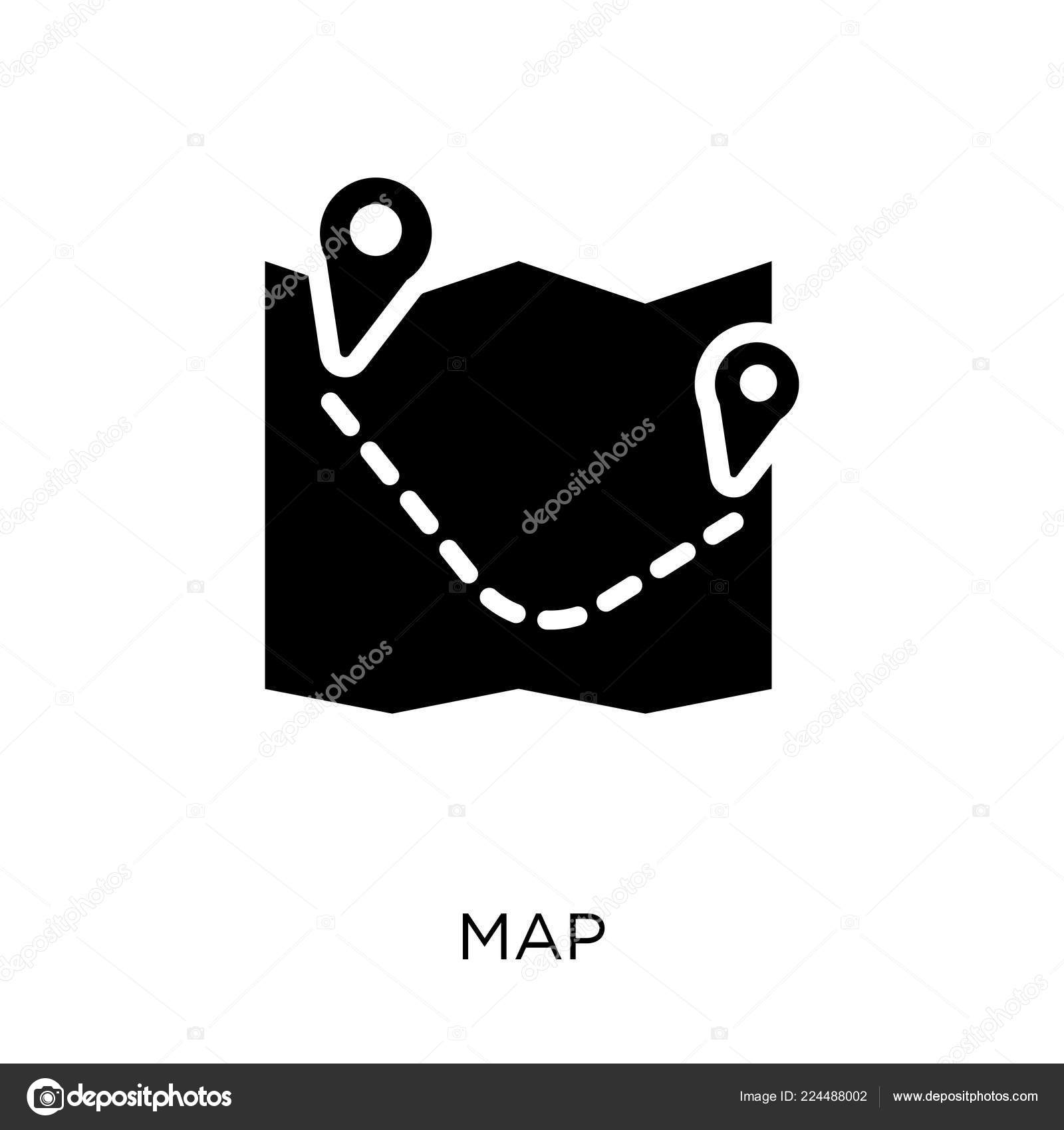 Map Icon Map Symbol Design Maps Locations Collection Simple Element ...