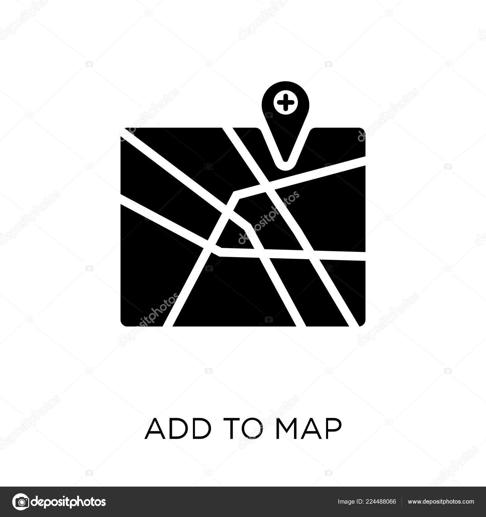 Add Map Icon Add Map Symbol Design Maps Locations Collection Stock ...