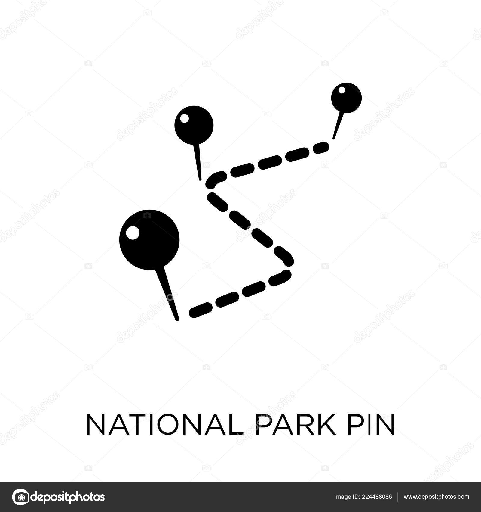 National Park Pin Icon National Park Pin Symbol Design Maps Stock ...