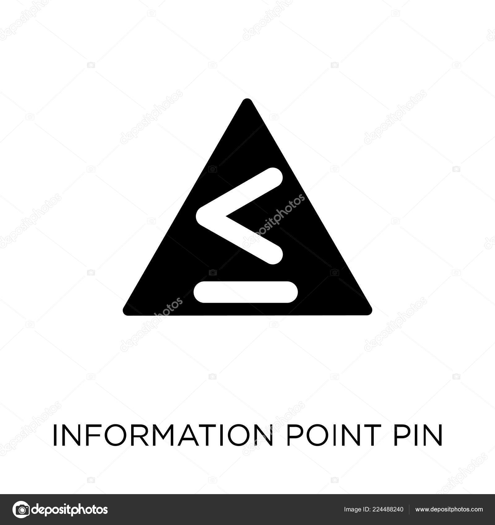 Information Point Pin Icon Information Point Pin Symbol Design Maps ...