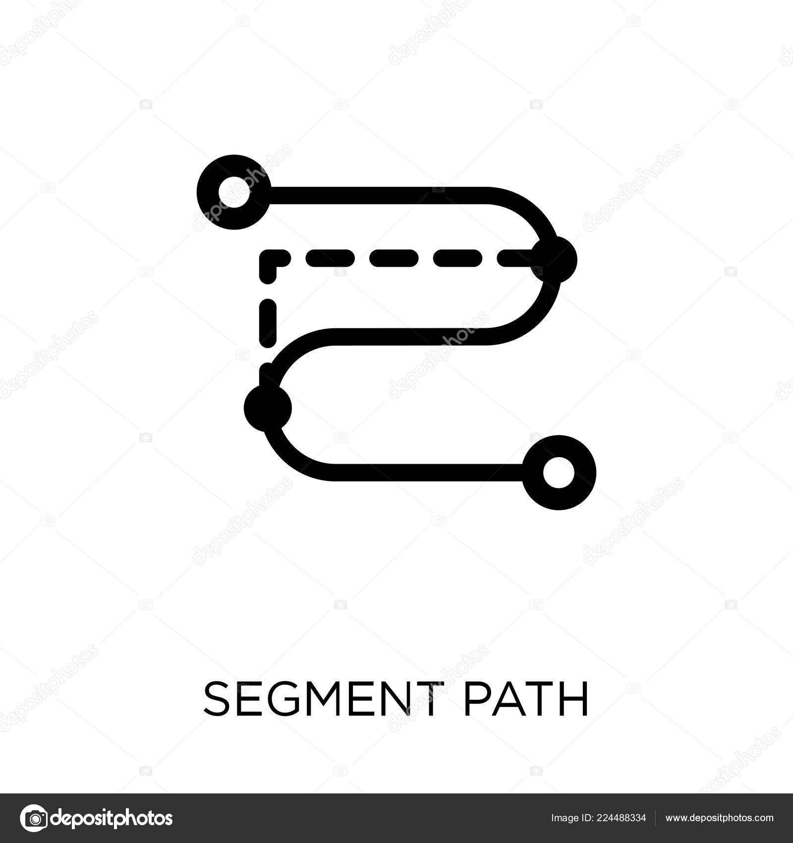 Segment Path Icon Segment Path Symbol Design Maps Locations Collection ...