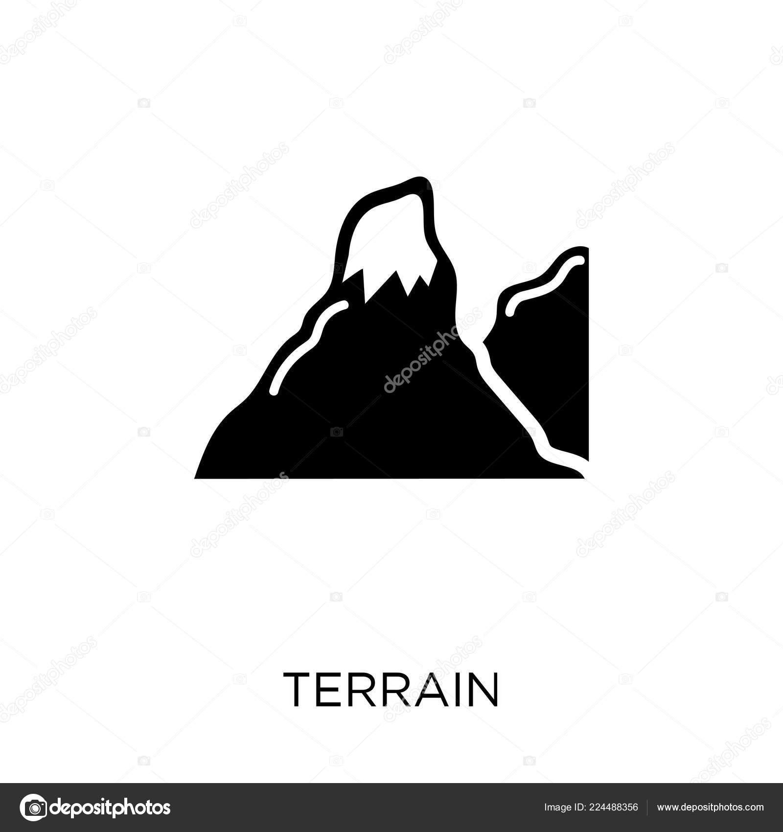 Terrain Icon Terrain Symbol Design Maps Locations Collection Simple ...