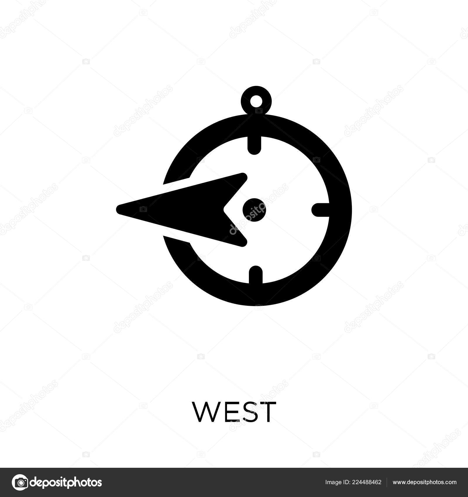 West Icon West Symbol Design Maps Locations Collection Simple Element ...