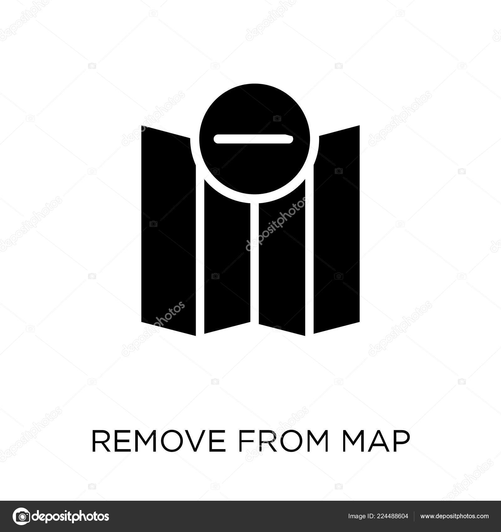 Remove Map Icon Remove Map Symbol Design Maps Locations Collection ...