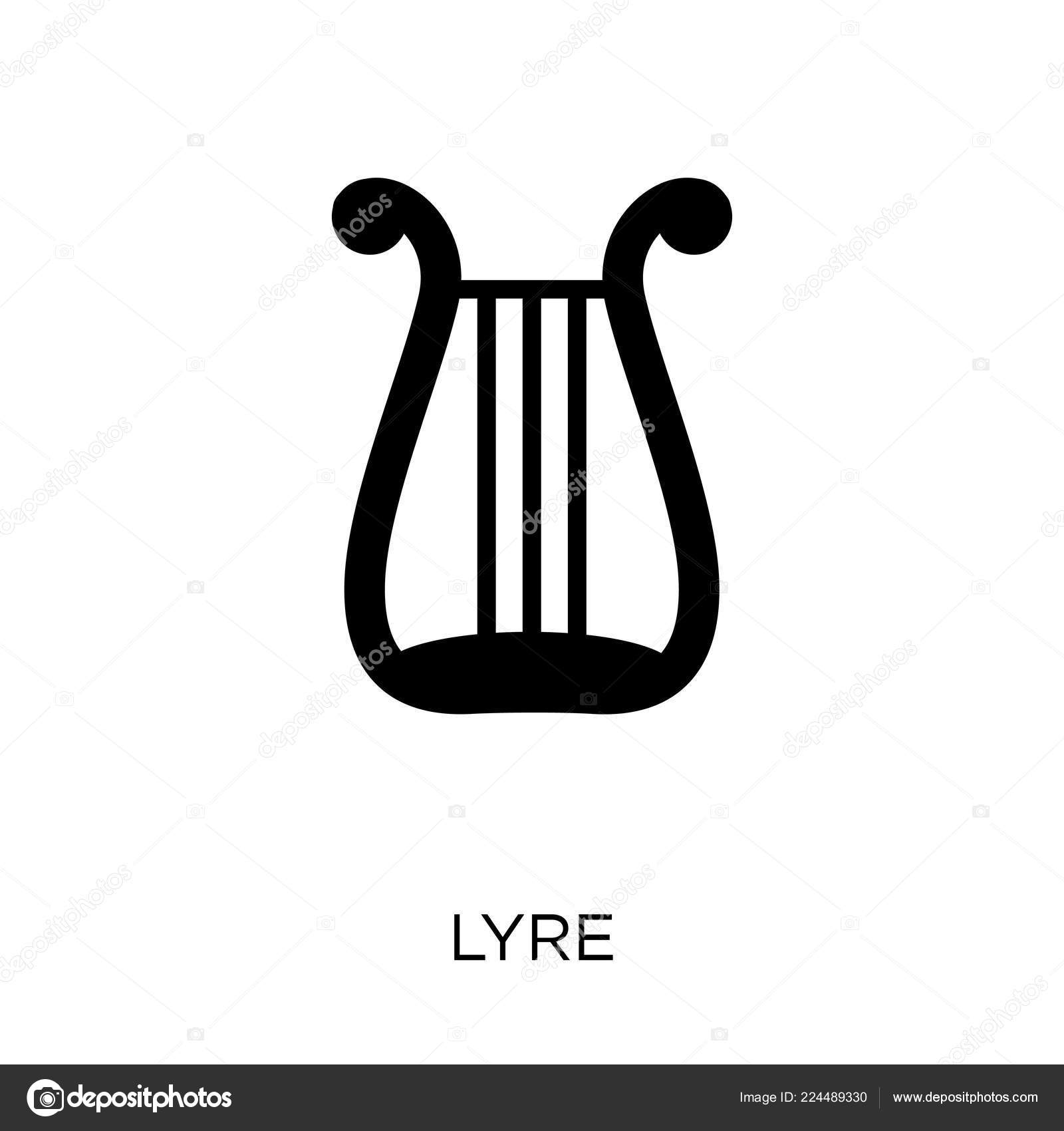 Lyre Icon Lyre Symbol Design Music Collection Simple Element Vector ...