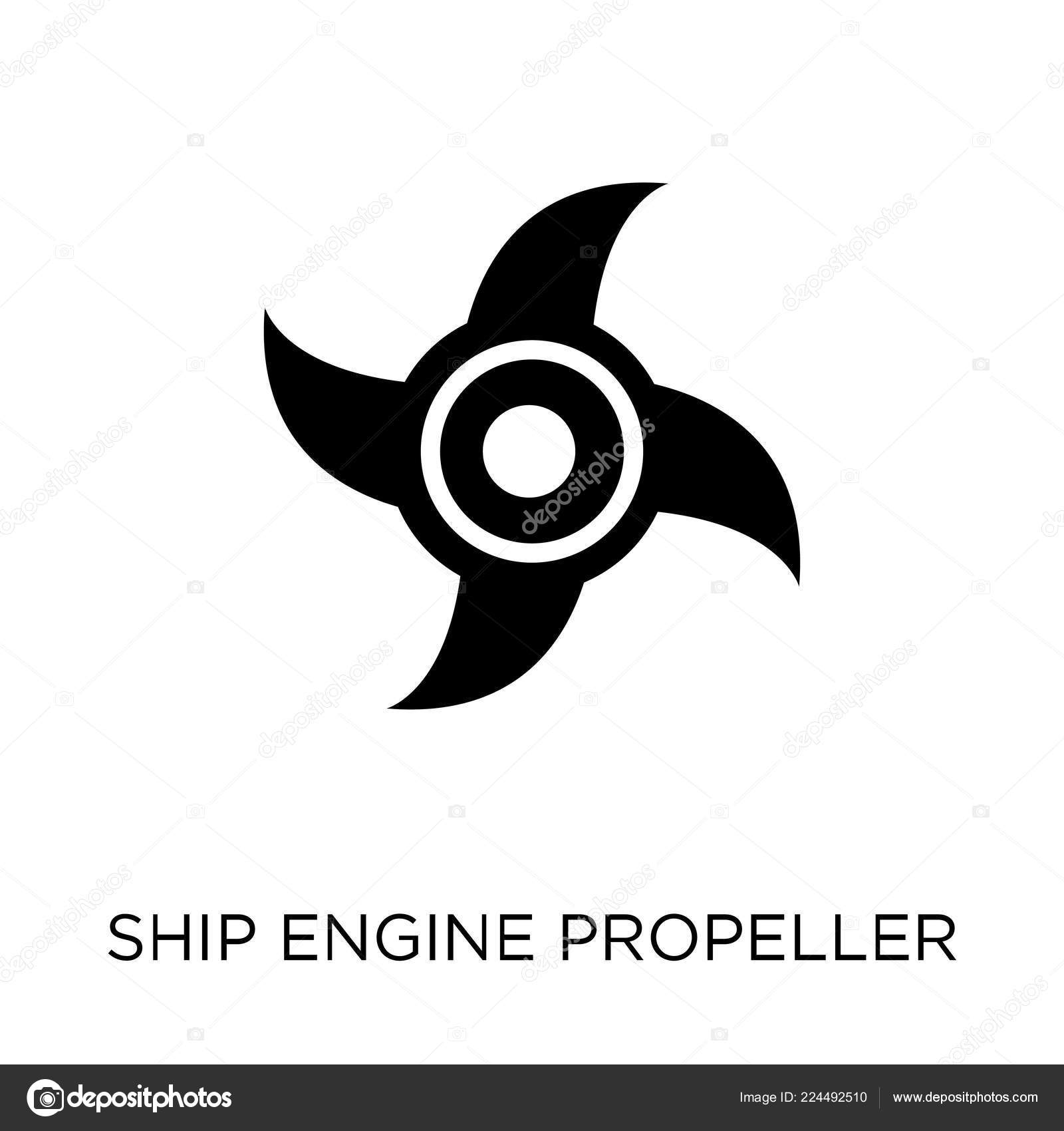 Ship Engine Propeller Icon Ship Engine Propeller Symbol Design Nautical ...