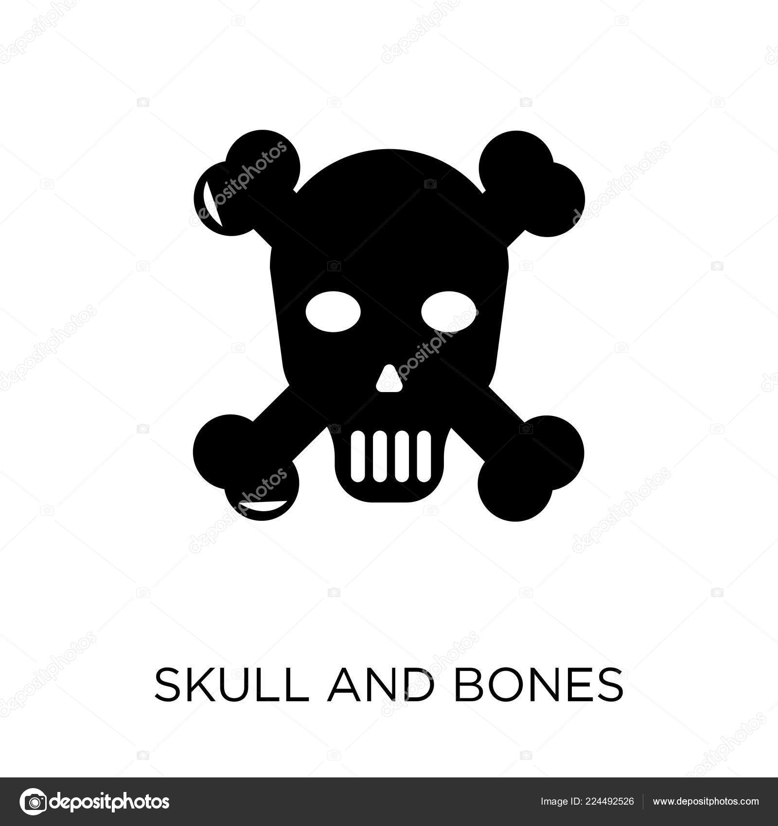 Skull Bones Icon Skull Bones Symbol Design Nautical Collection Simple ...
