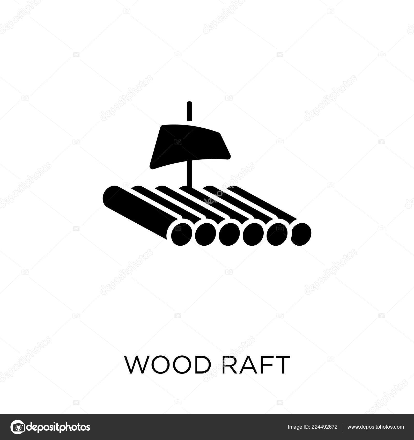 Wood Raft Icon Wood Raft Symbol Design Nautical Collection Simple Stock ...