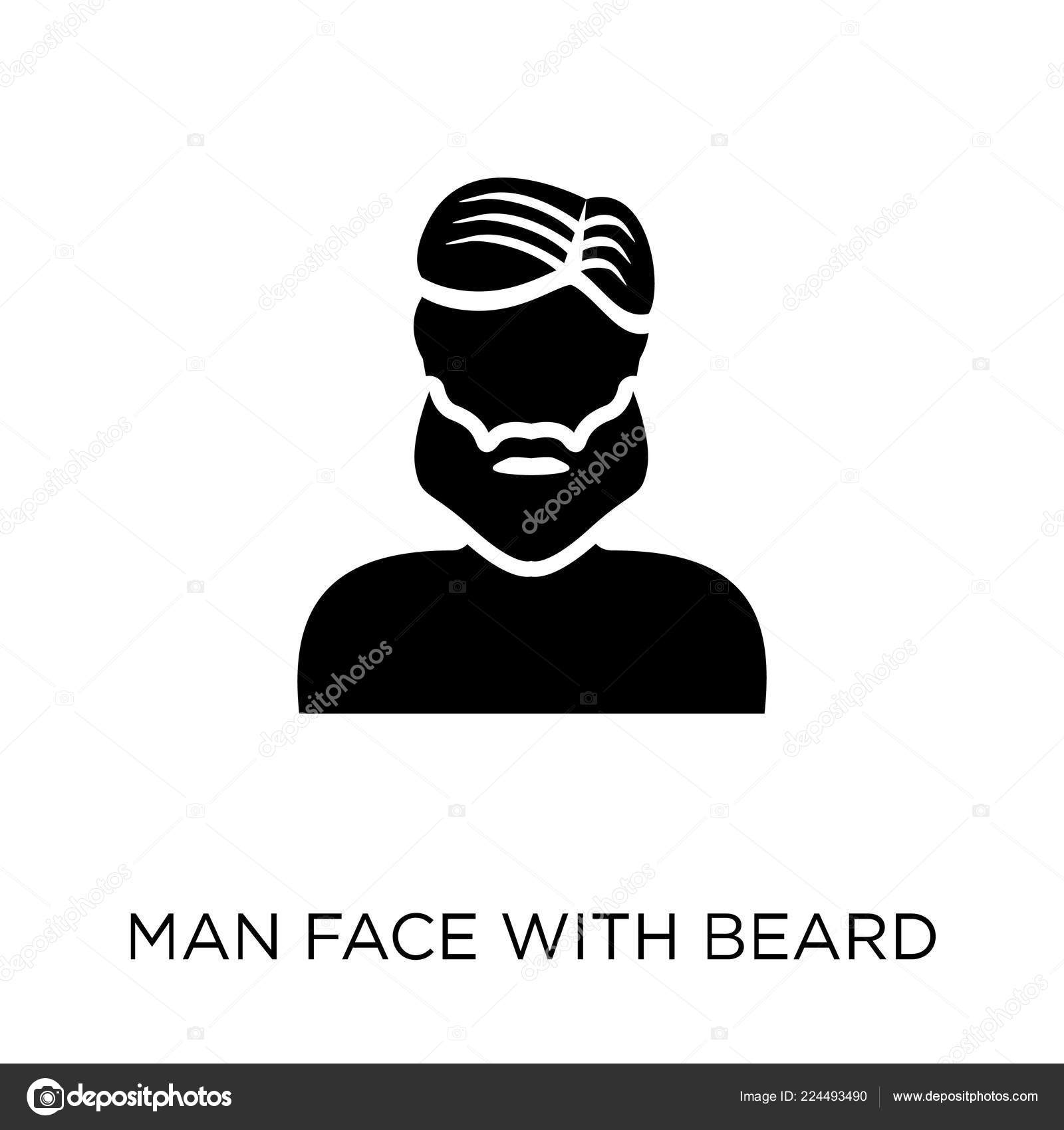 Man Face Beard Icon Man Face Beard Symbol Design People Stock Vector ...