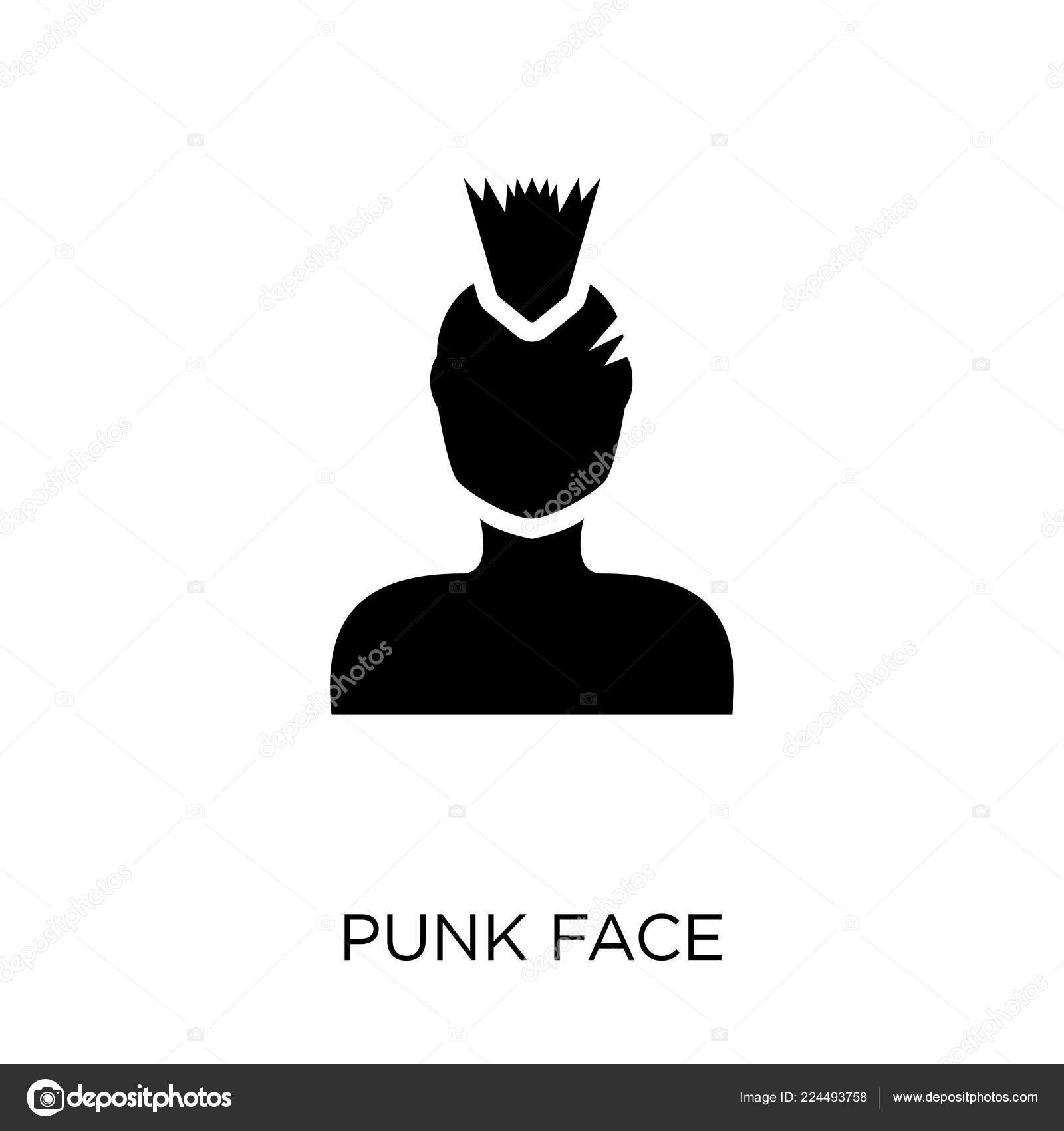 Punk Face Icon Punk Face Symbol Design People Collection Simple Stock ...