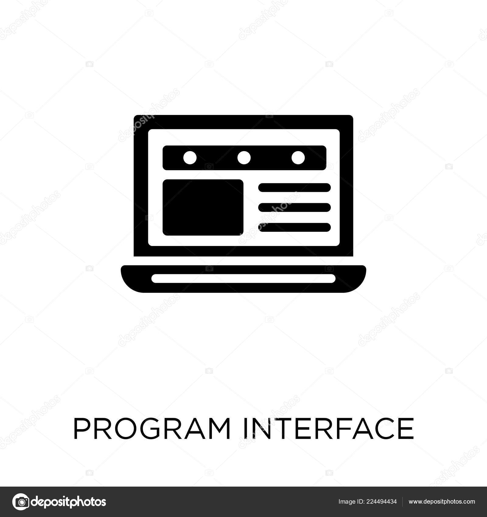 Icono Interfaz Programa Diseño Símbolos Interfaz Programación Colección ...