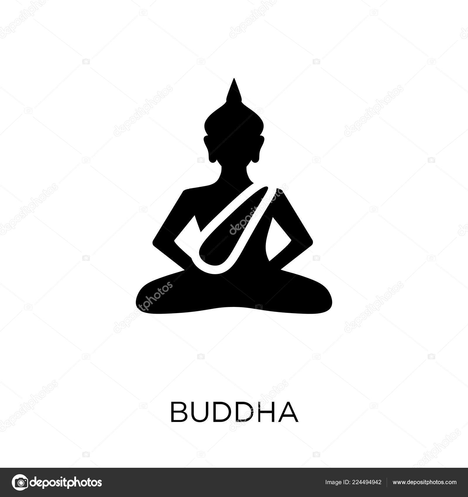 Icono Buddha Buda Símbolo Diseño Colección Religión Ilustración Simple ...