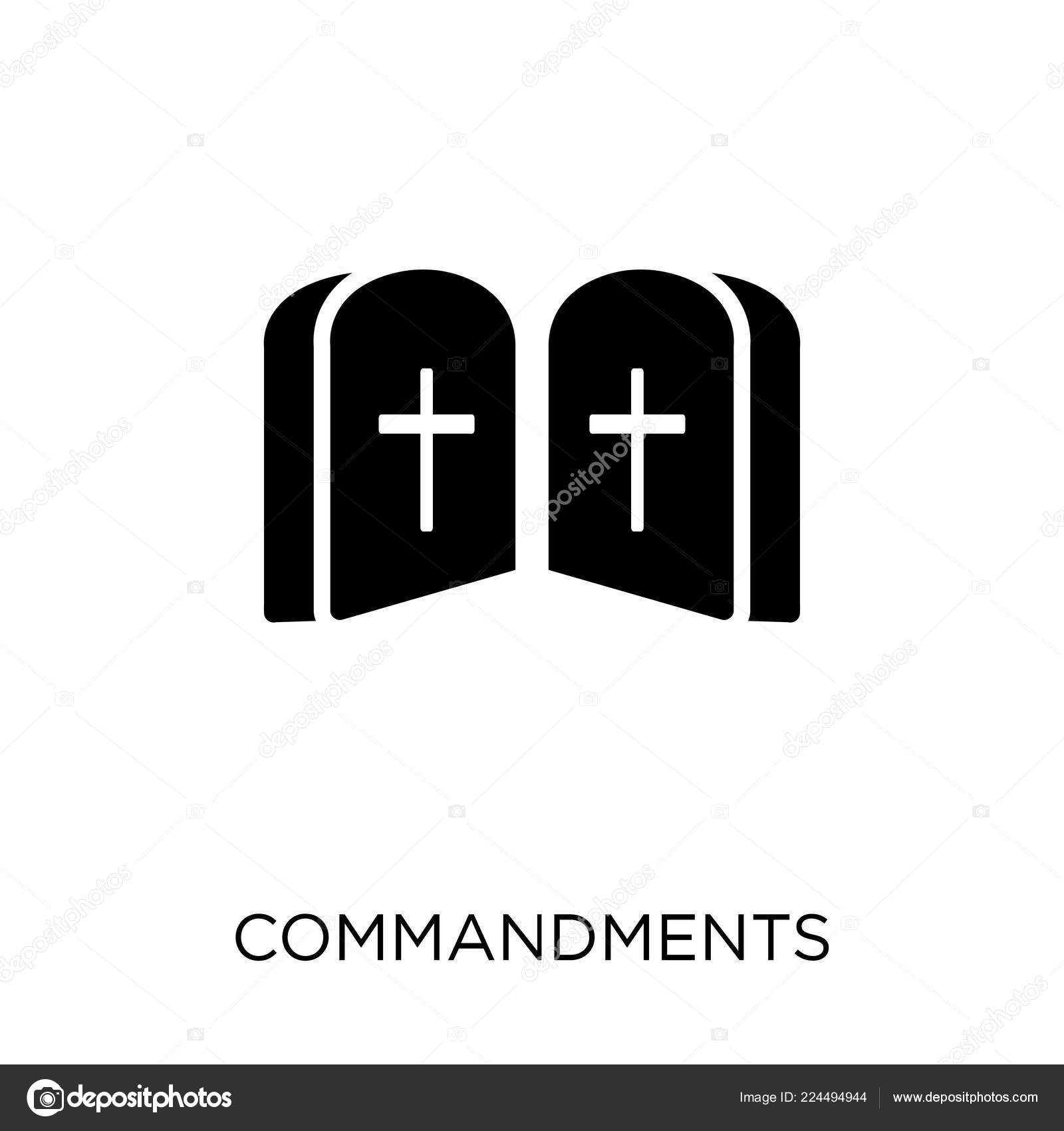 Commandments Icon Commandments Symbol Design Religion Collection Simple Element Vector Stock ...