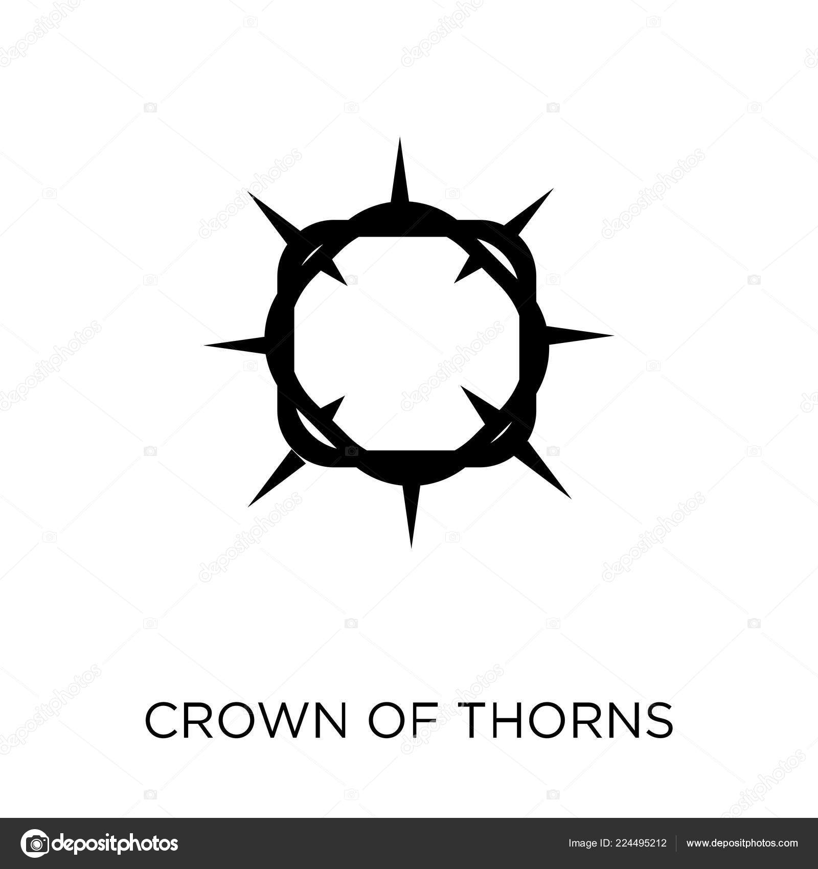 Crown Thorns Icon Crown Thorns Symbol Design Religion Collection Simple ...