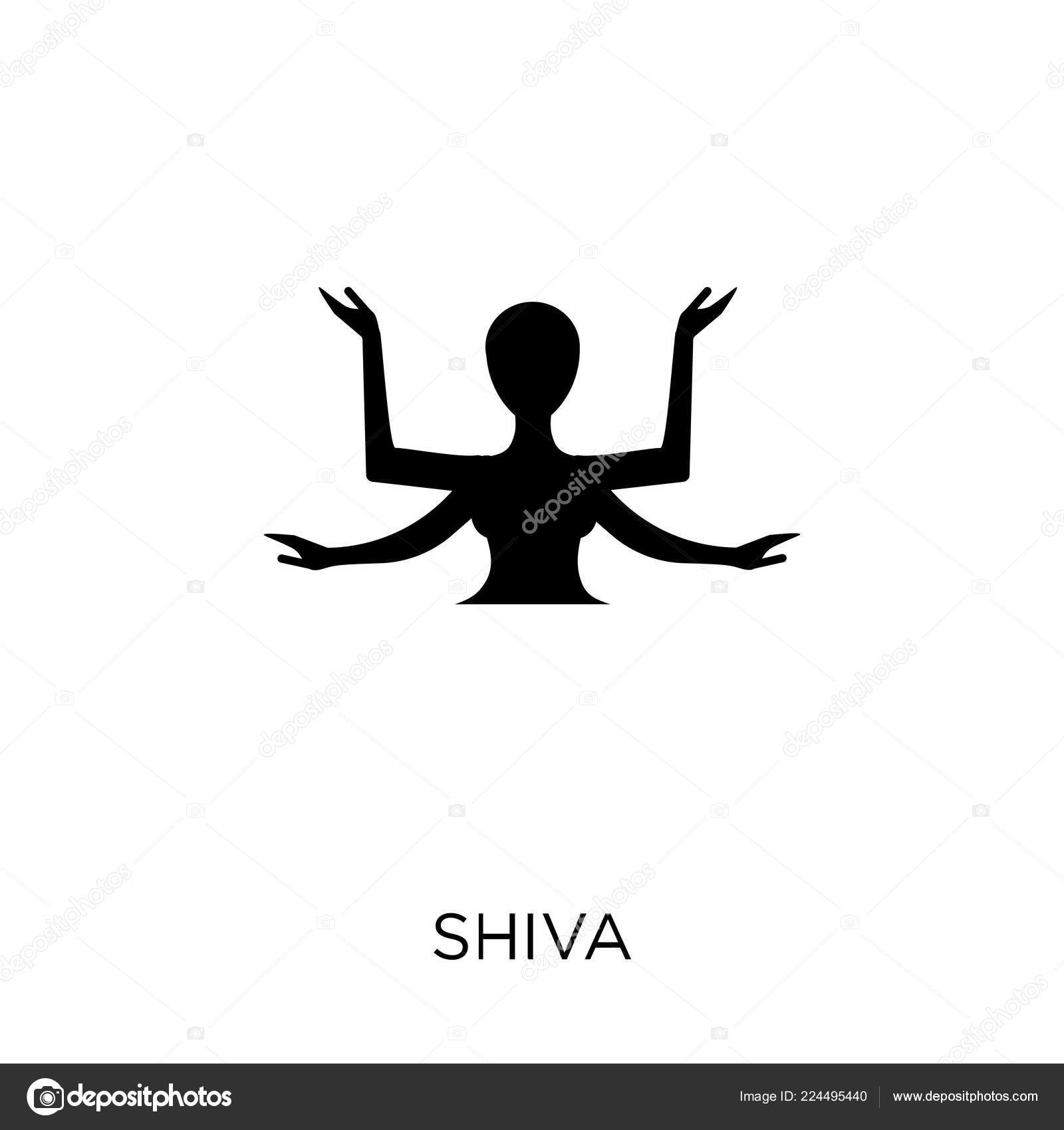Icono Shiva Diseño Símbolos Shiva Colección Religion Ilustración Simple ...