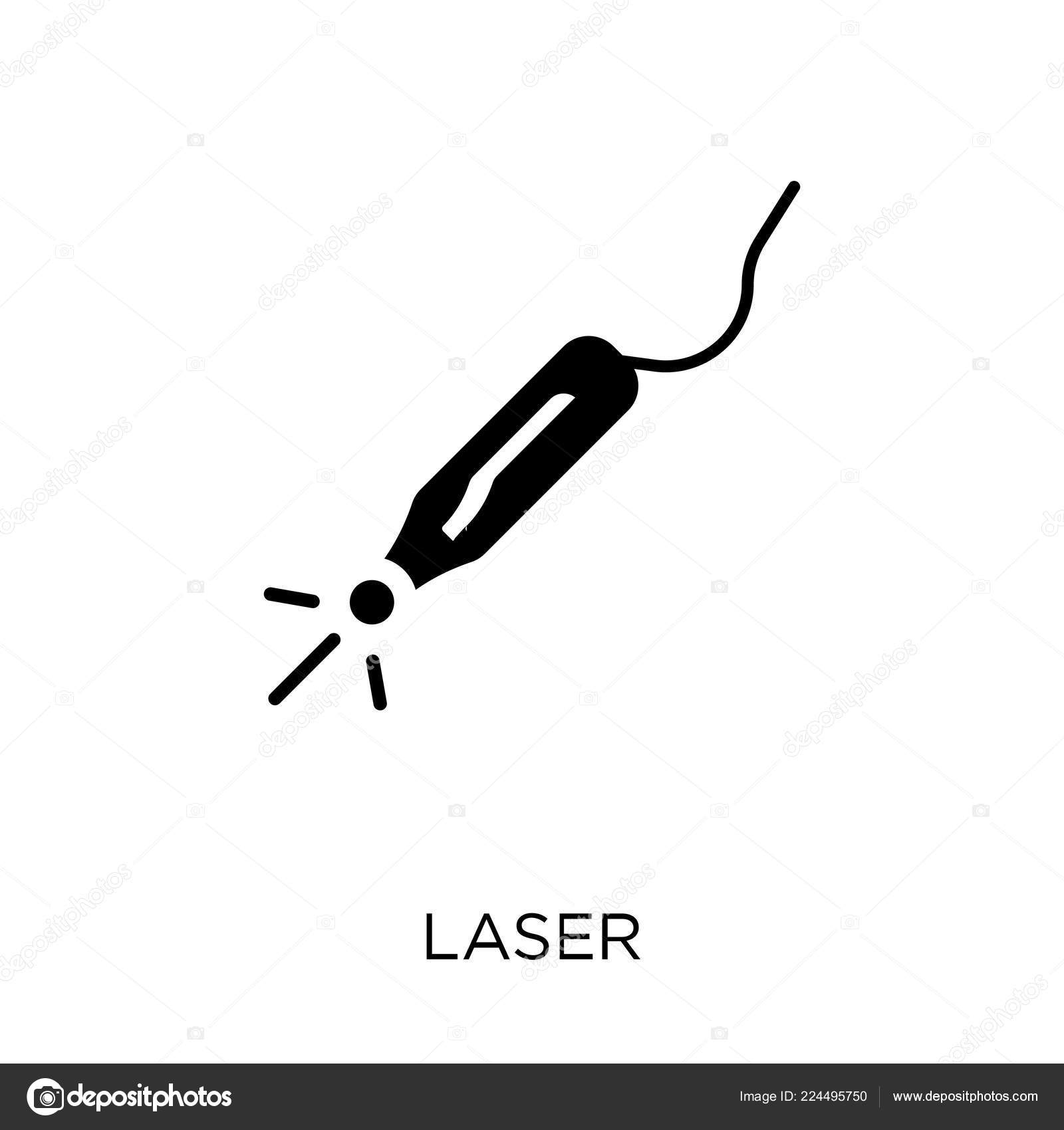 Icono Láser Diseño Símbolo Láser Colección Science Ilustración Simple ...