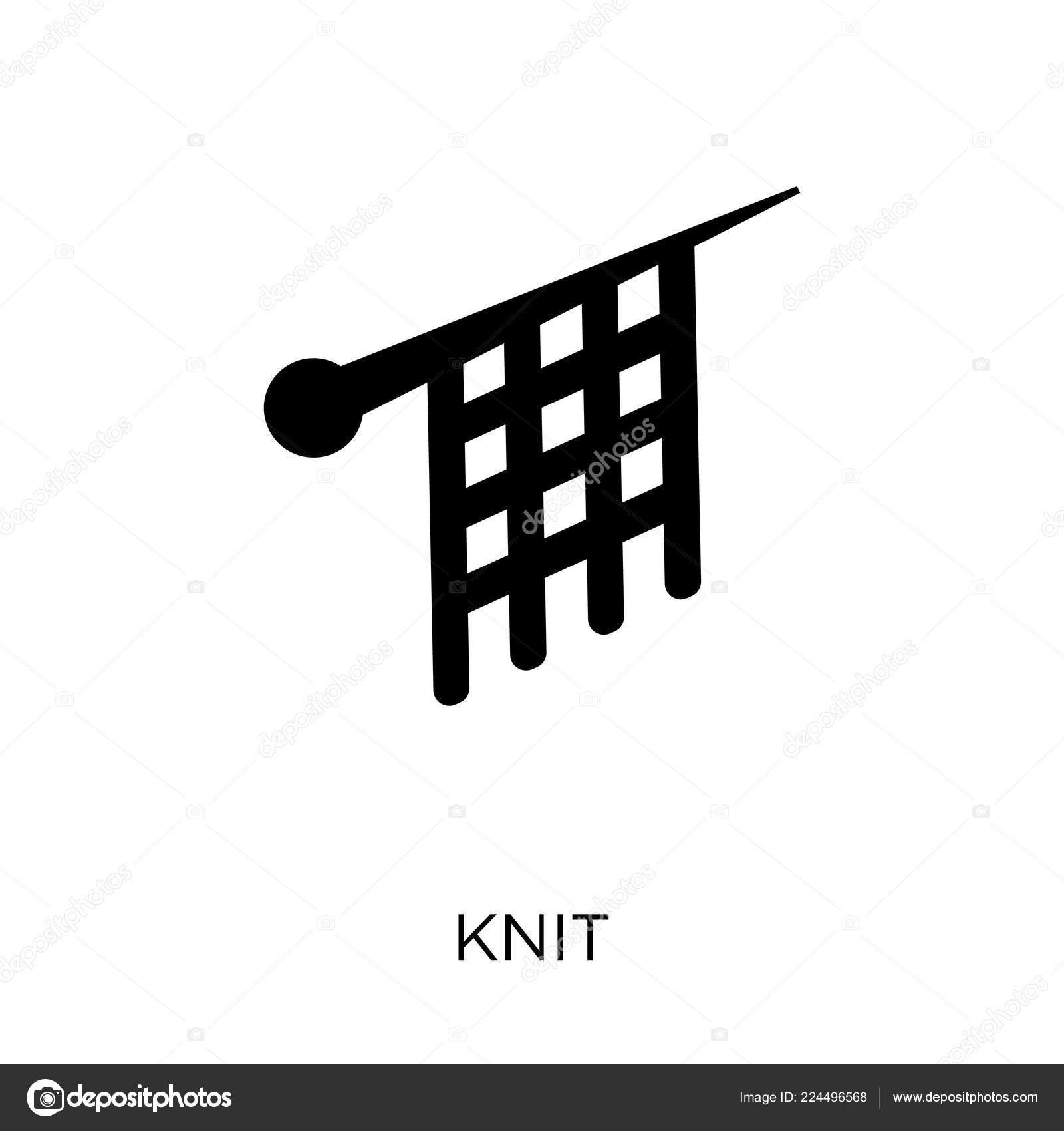 Knit Icon Knit Symbol Design Sew Collection Simple Element Vector Stock ...