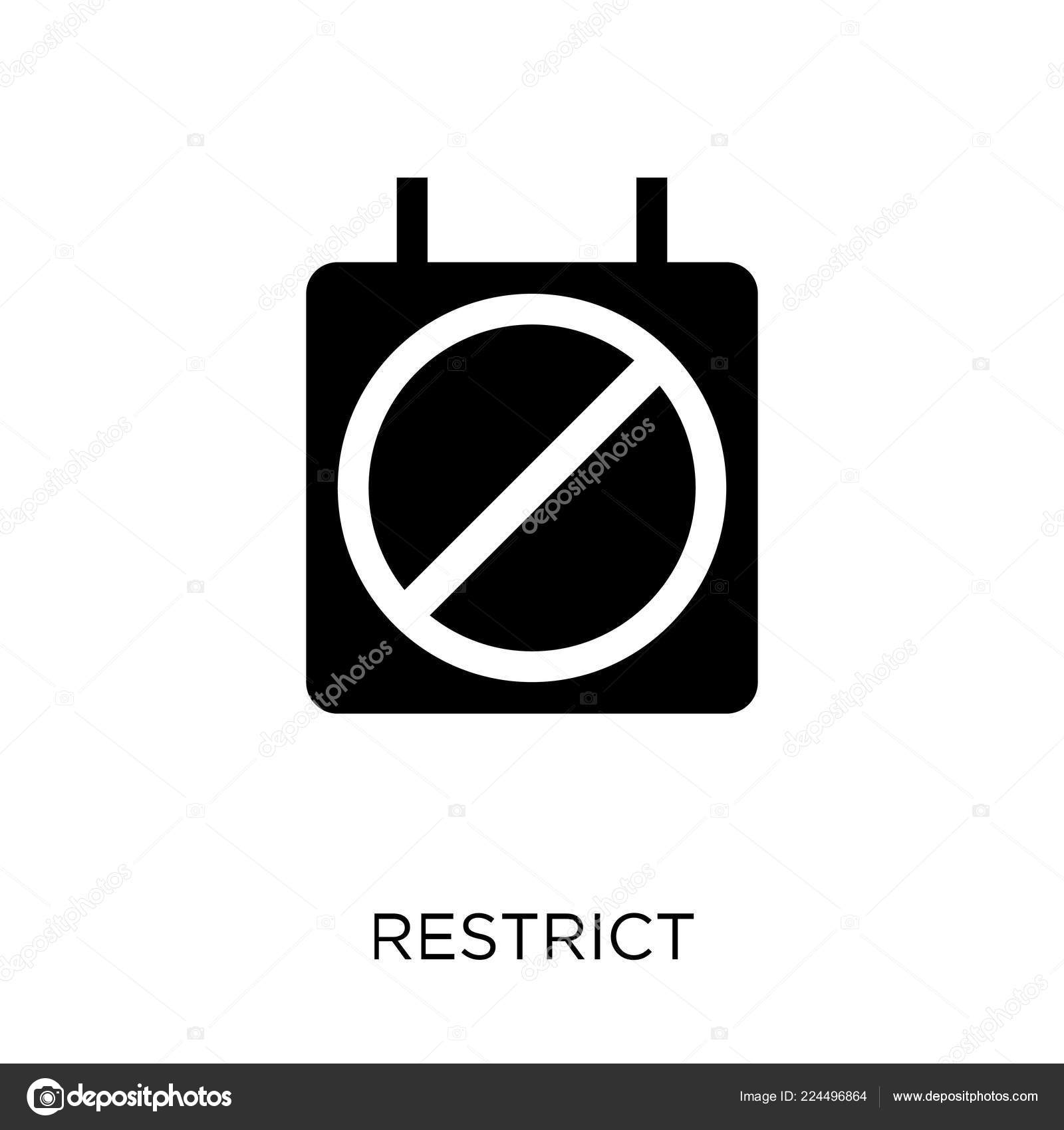 Restrict Icon Restrict Symbol Design Startup Collection Simple Element ...