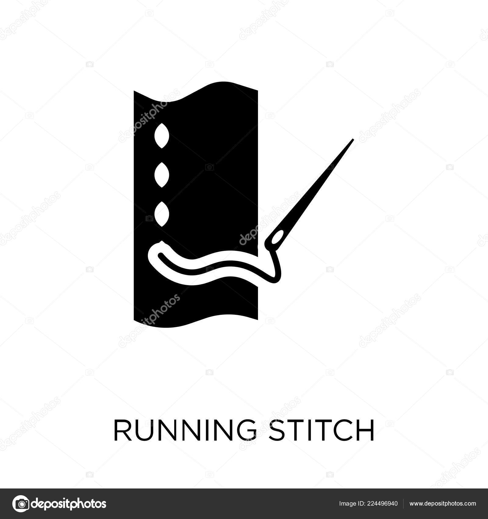 Running Stitch Icon Running Stitch Symbol Design Sew Collection Simple ...