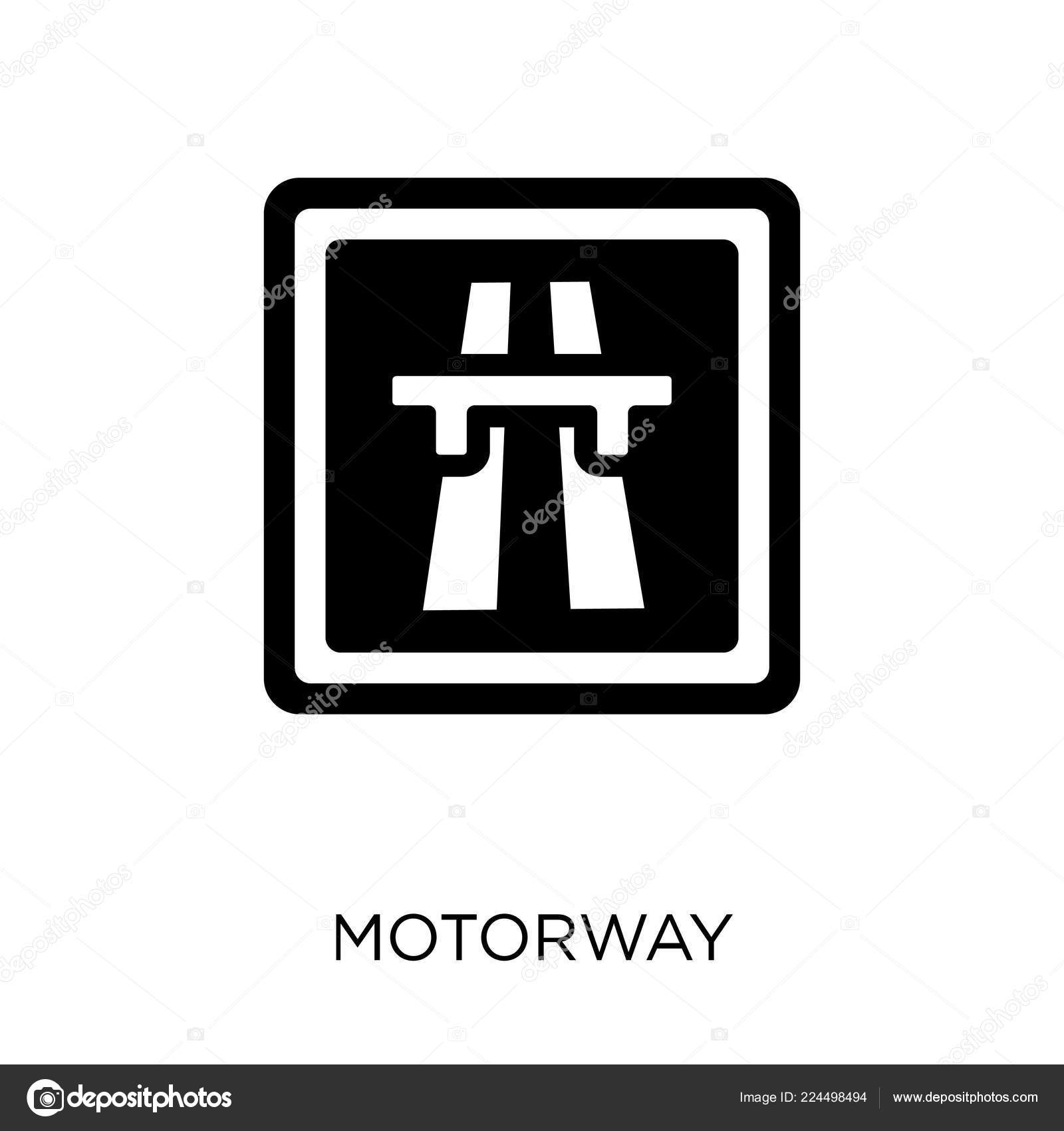 Motorway Sign Icon Motorway Sign Symbol Design Traffic Signs Collection ...