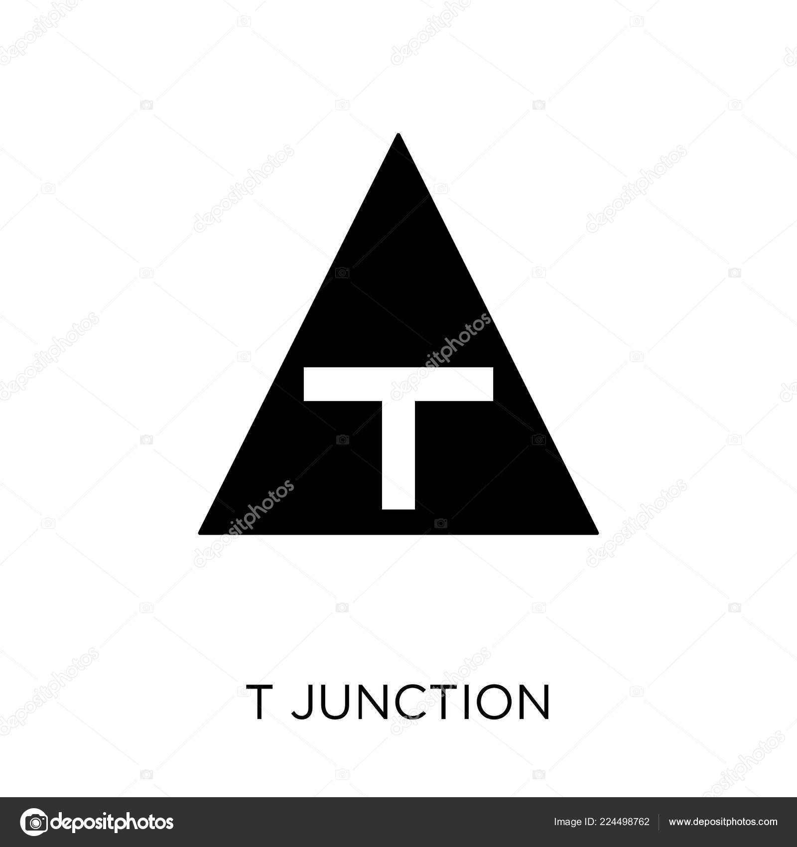 Junction Sign Icon Junction Sign Symbol Design Traffic Signs Collection ...