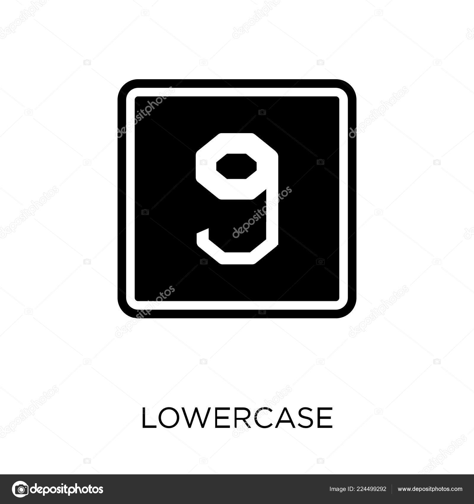 Lowercase Icon Lowercase Symbol Design Web Navigation Collection Simple Element Stock Vector ...