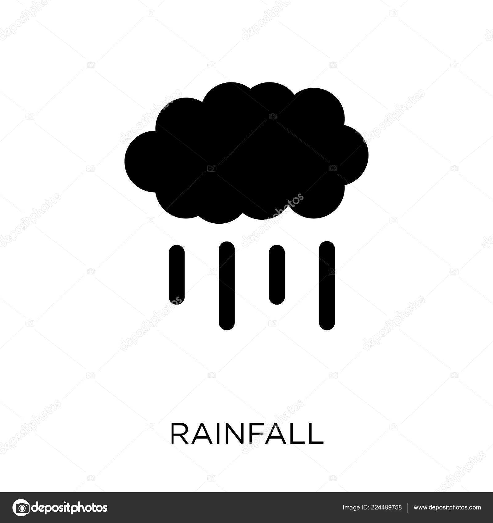 Icono Lluvia Diseño Del Símbolo Lluvia Colección Weather Ilustración ...