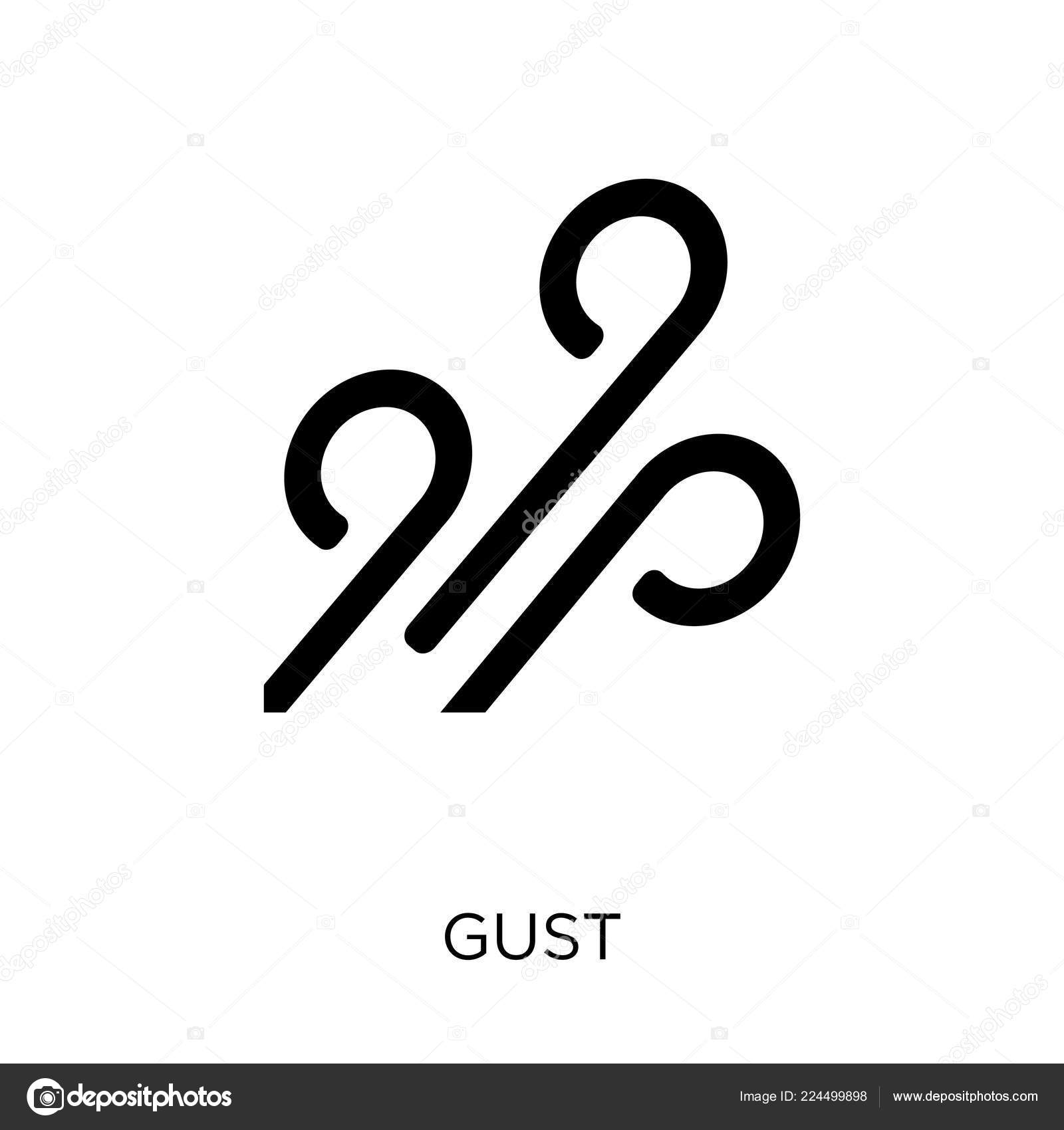 Gust Icon Gust Symbol Design Weather Collection Simple Element Vector ...