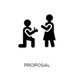 Proposal Icon Proposal Linear Symbol Design Wedding Love Collection ...