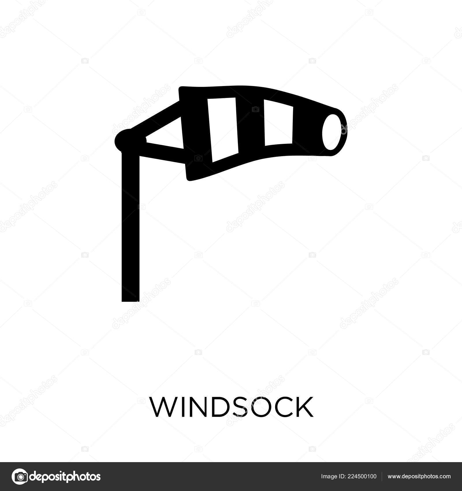 Windsock Icon Windsock Symbol Design Weather Collection Simple Element ...