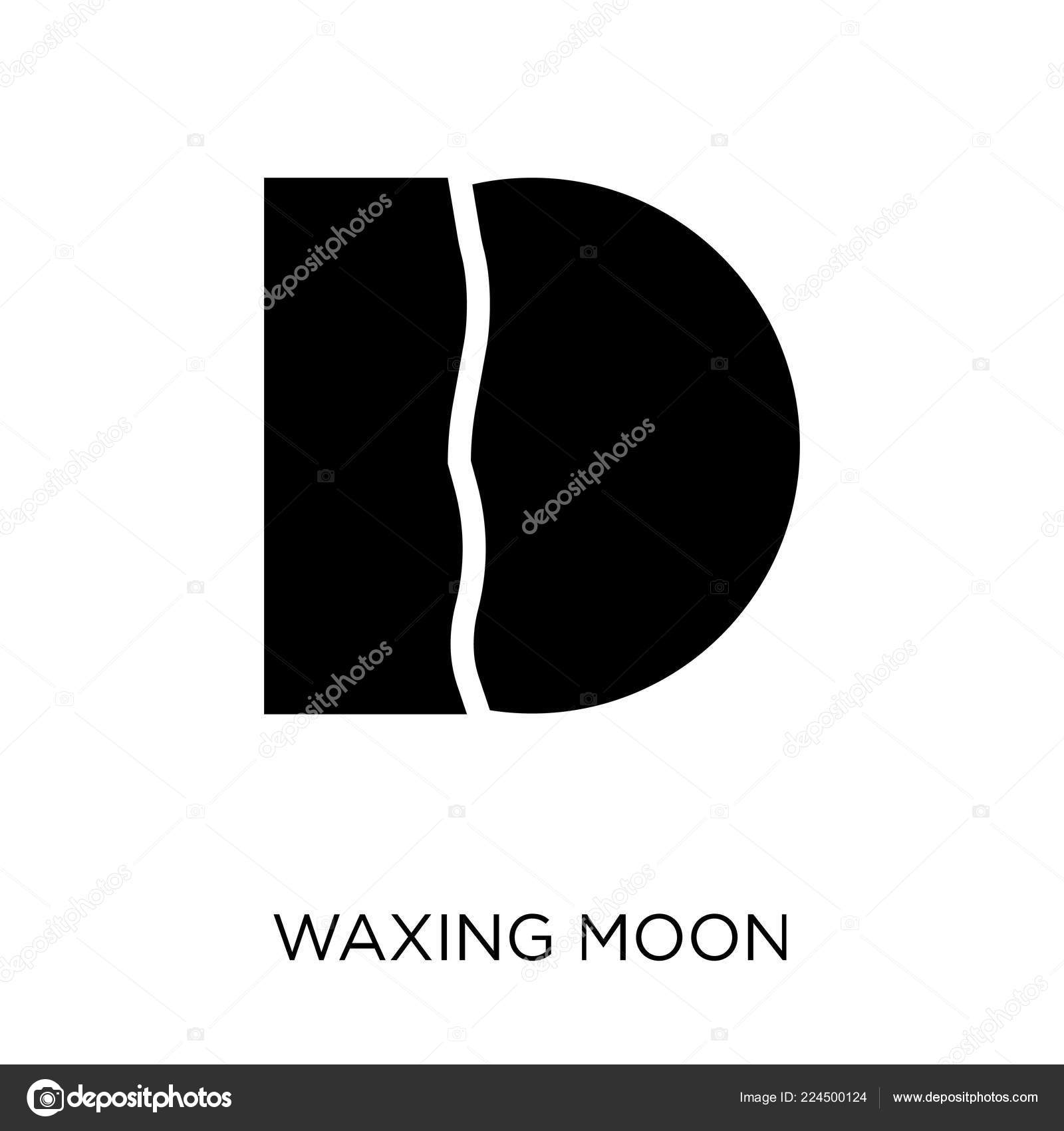 Waxing Moon Icon Waxing Moon Symbol Design Weather Collection Simple ...