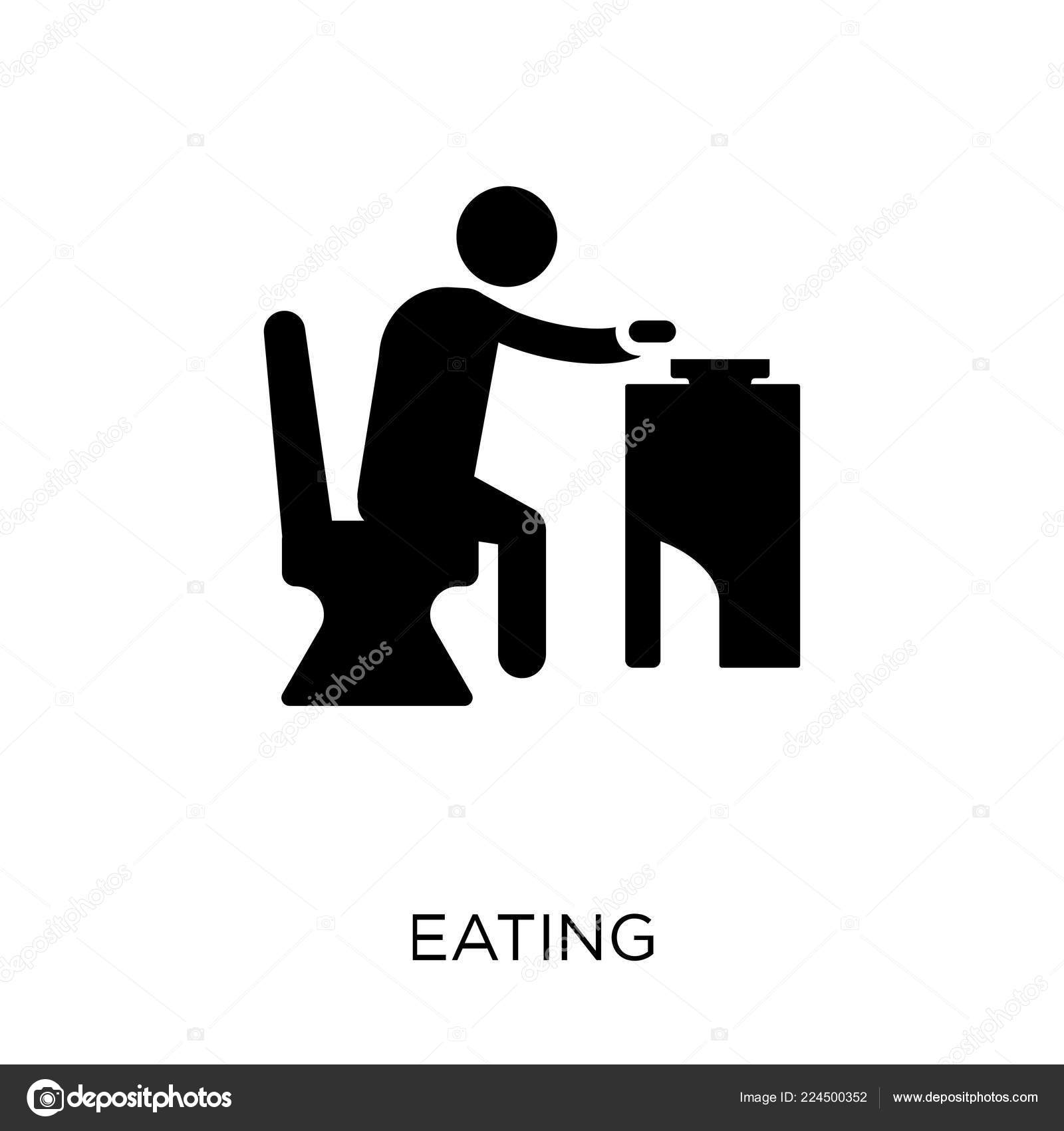 Eating Icon Eating Symbol Design Activity Hobbies Collection Simple ...