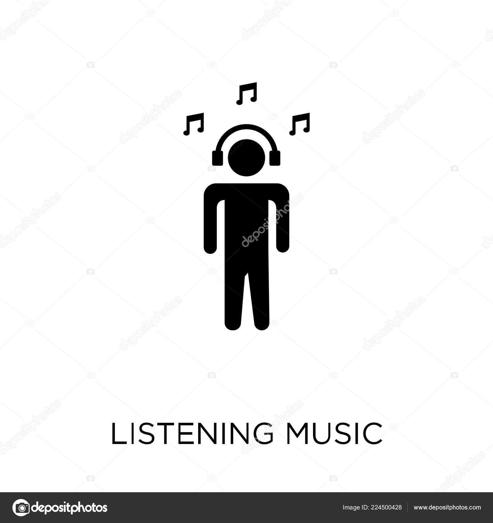 Listening Music Icon Listening Music Symbol Design Activity Hobbies ...