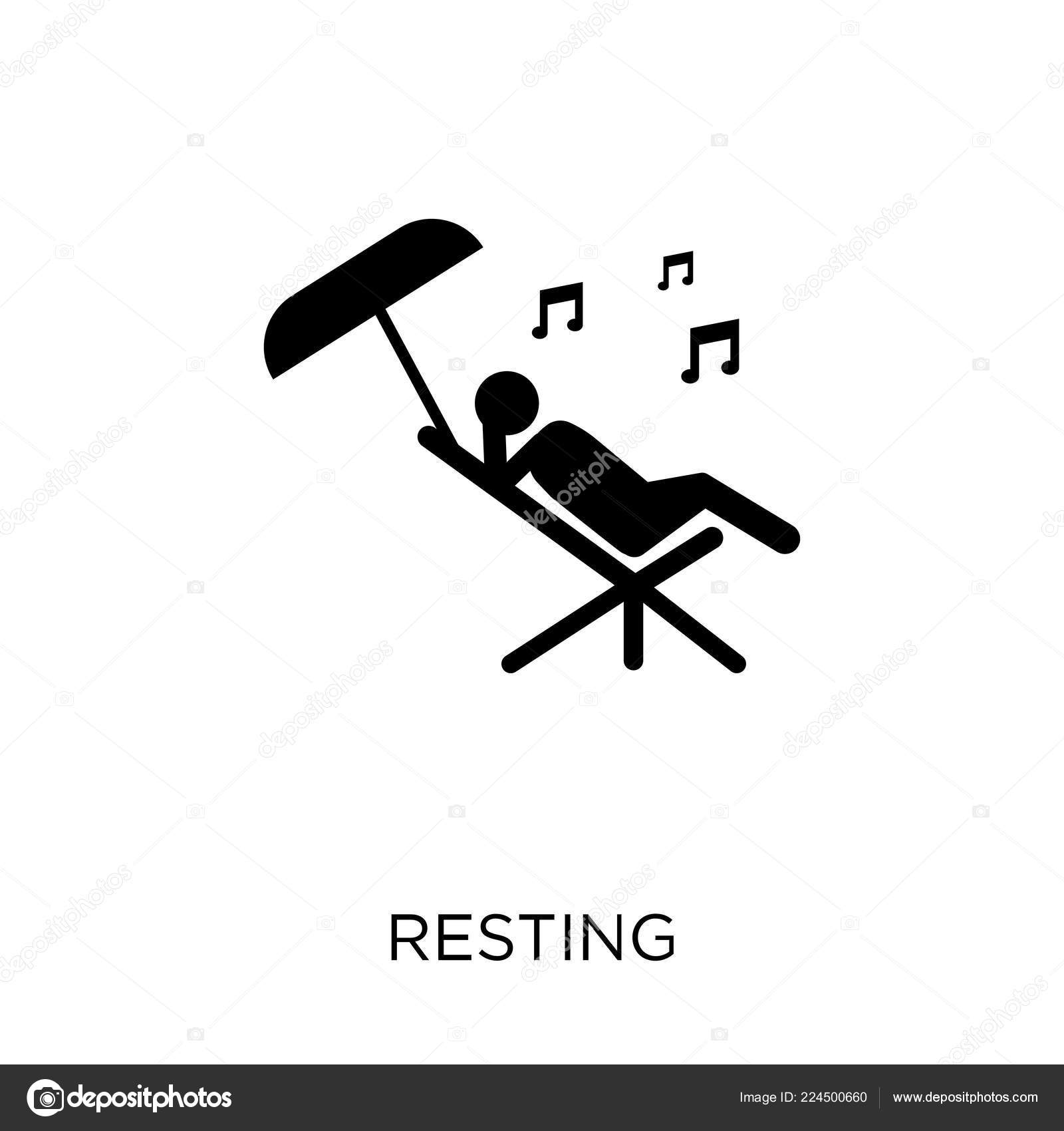 Resting Icon Resting Symbol Design Activity Hobbies Collection Simple ...