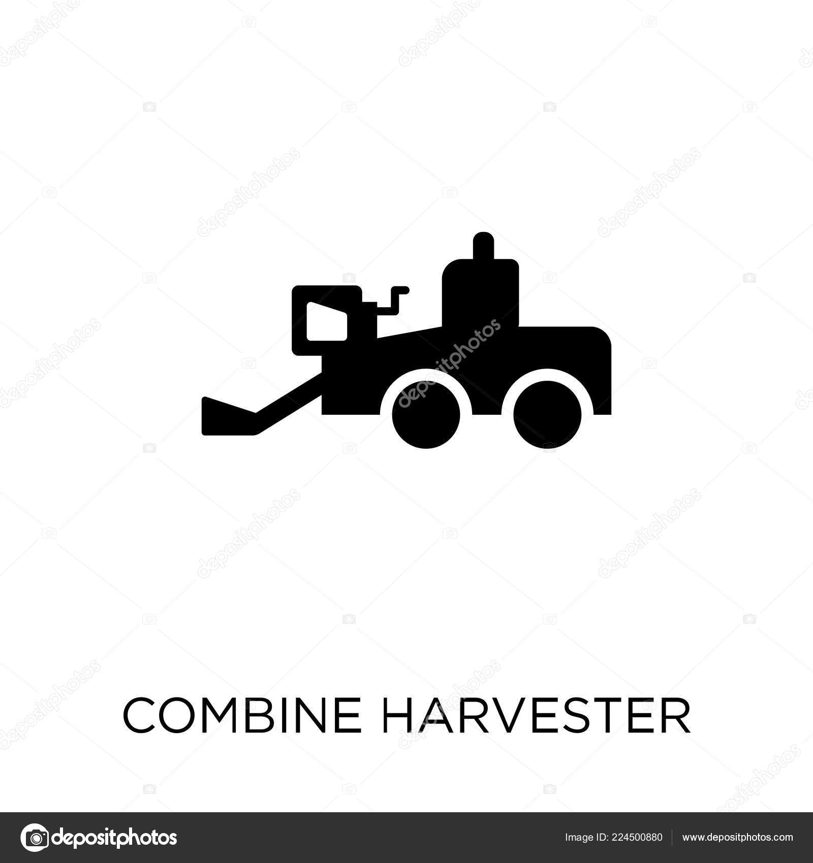 Combine Harvester Icon Combine Harvester Symbol Design Agriculture ...