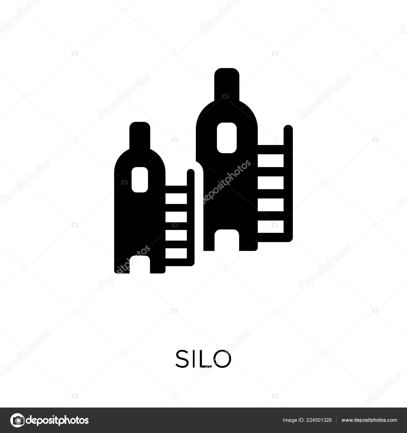 Silo Icon Silo Symbol Design Agriculture Farming Gardening Collection ...