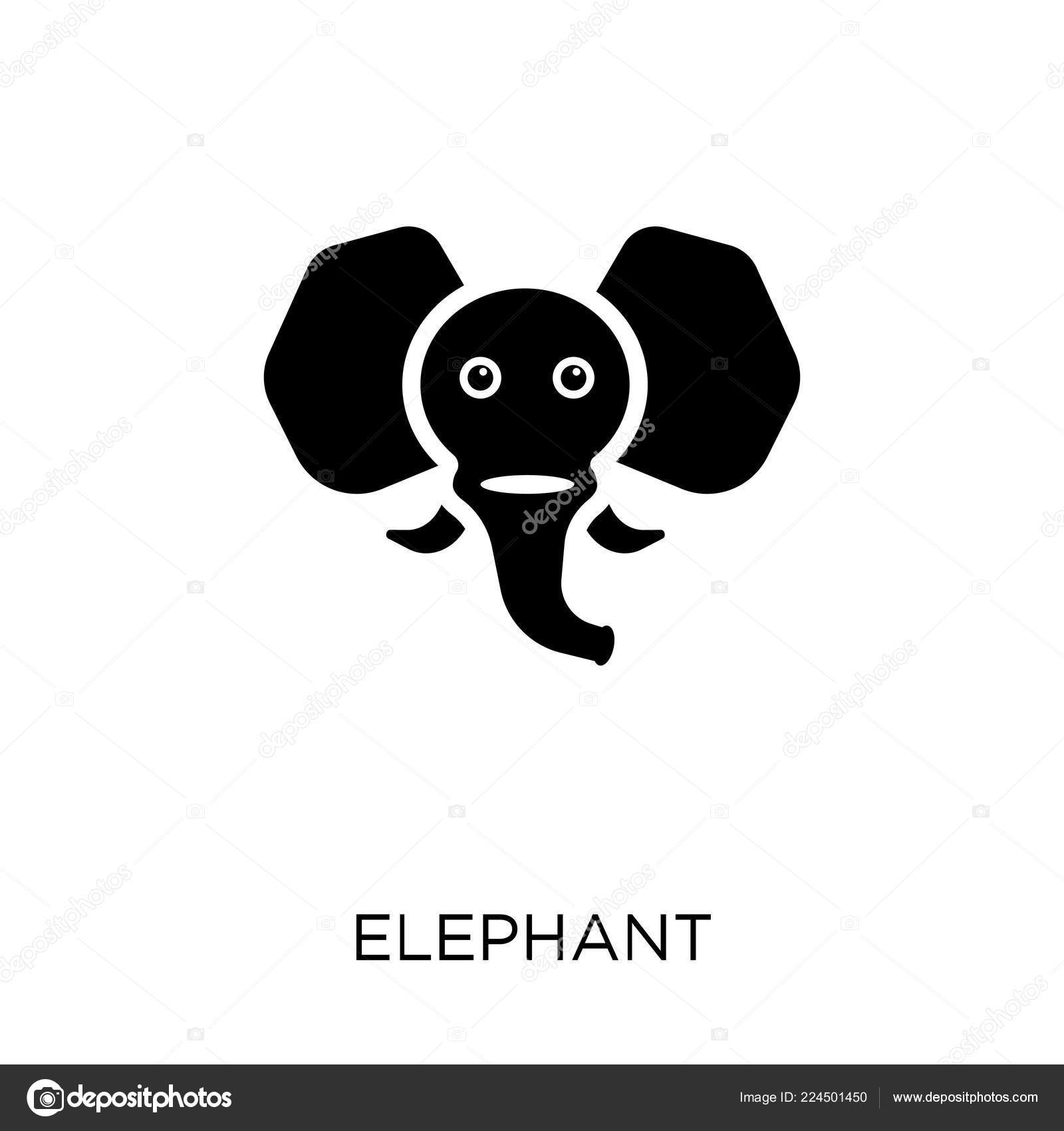 Elephant Icon Elephant Symbol Design Animals Collection Simple Element ...