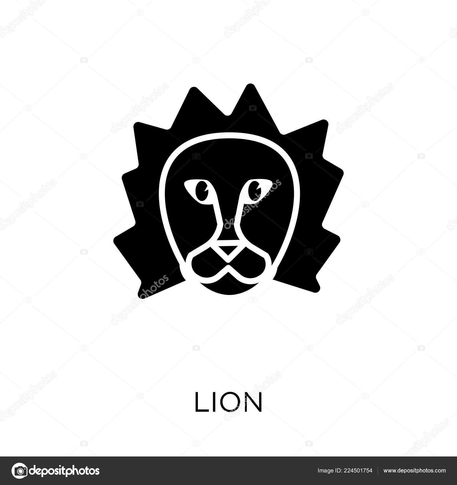 Lion Icon Lion Symbol Design Animals Collection Simple Element Vector ...