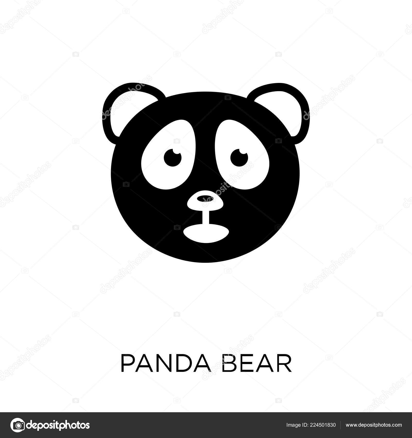 Panda Bear Icon Panda Bear Symbol Design Animals Collection Simple ...