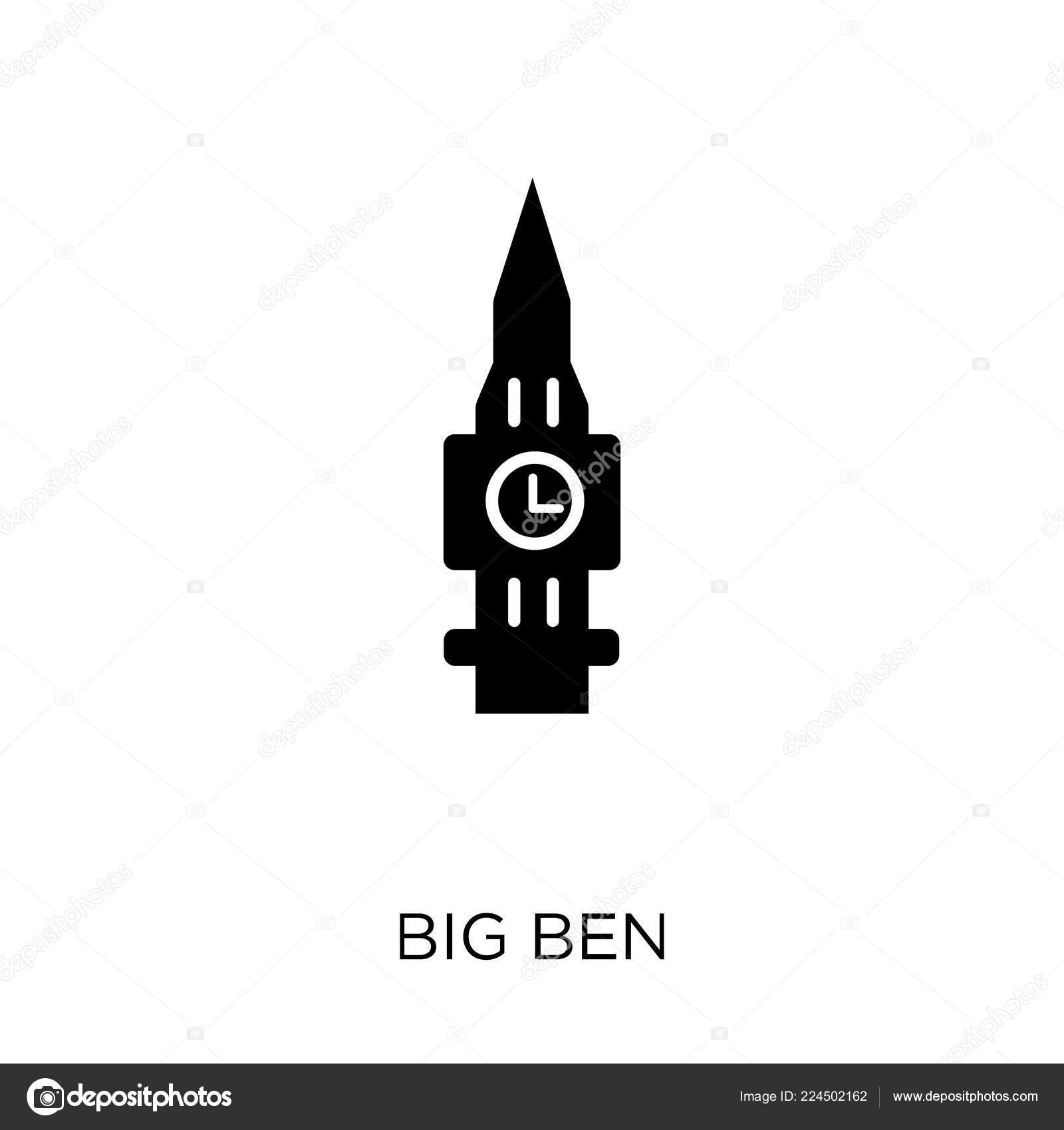Big Ben Icon Big Ben Symbol Design Architecture Collection Simple Stock ...