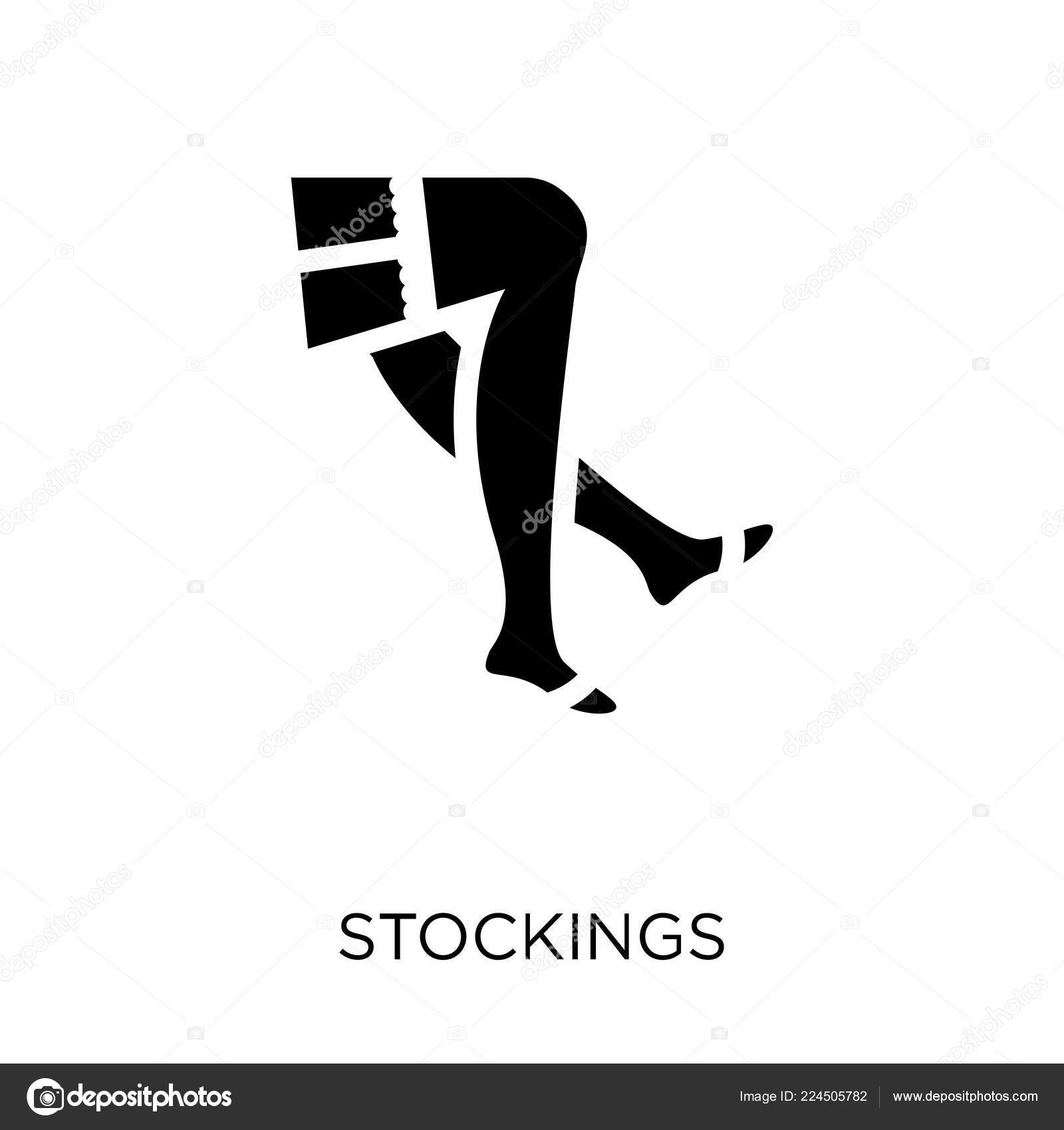 Stockings Icon Stockings Symbol Design Clothes Collection Simple ...