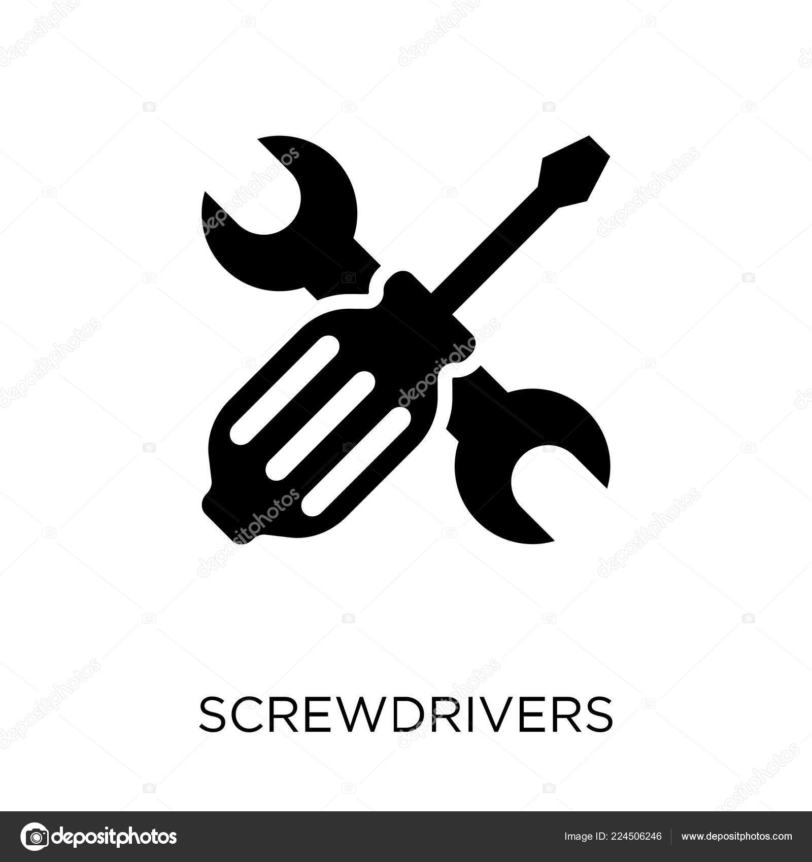 Screwdrivers Icon Screwdrivers Symbol Design Construction Collection Simple Element Vector Stock ...