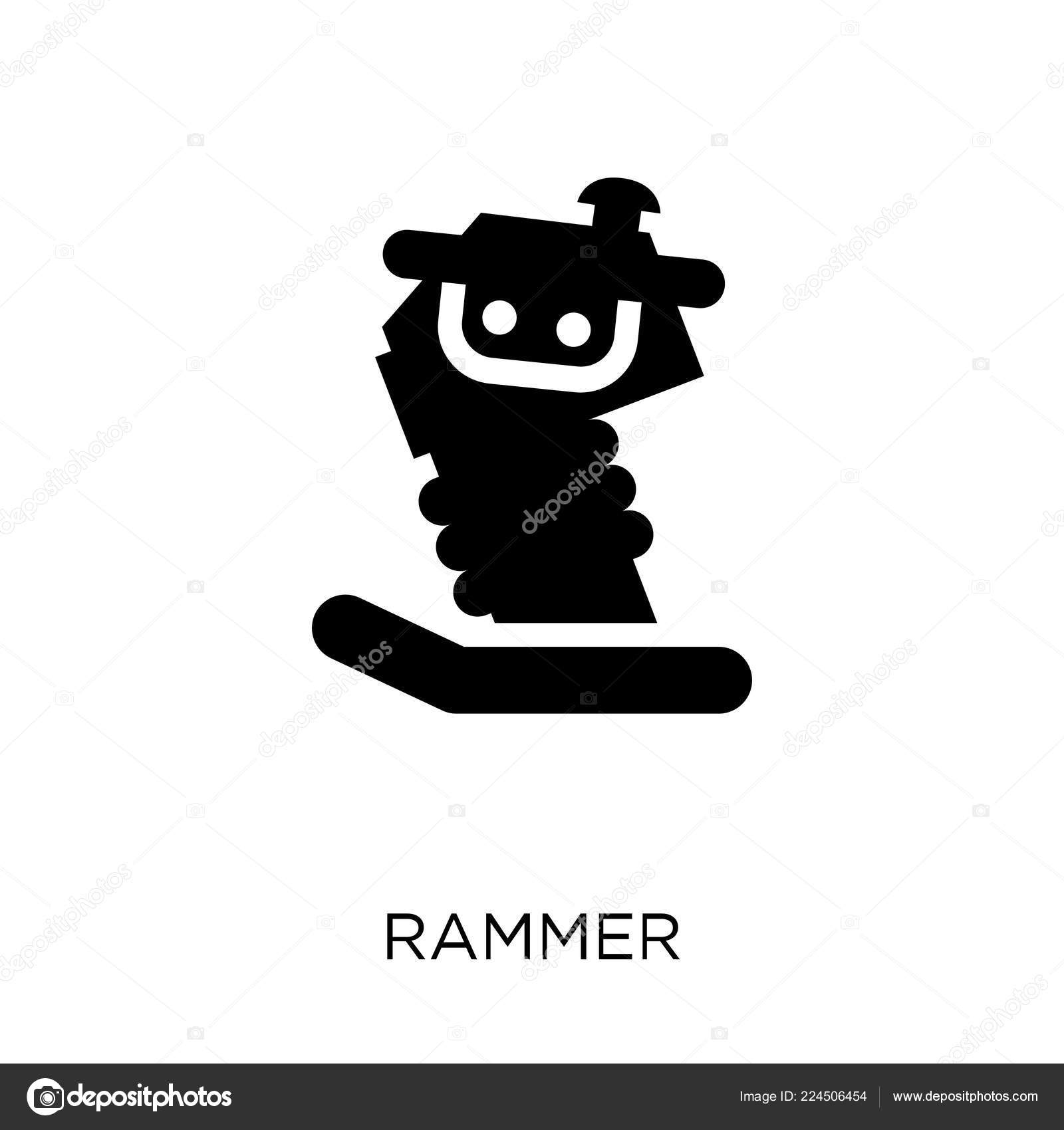 Rammer Icon Rammer Symbol Design Construction Collection Simple Element ...
